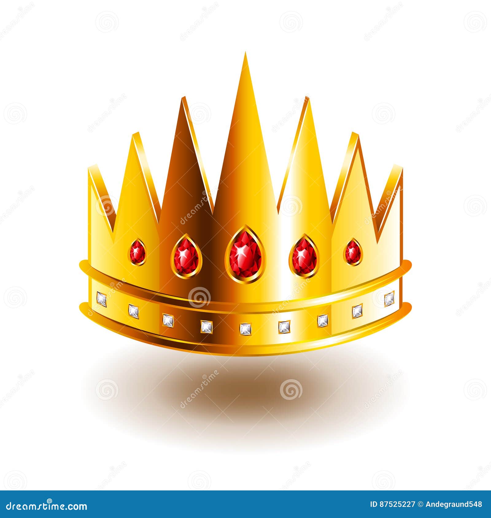 Crown with Sharp Teeth Isolated on White Vector Stock Vector ...