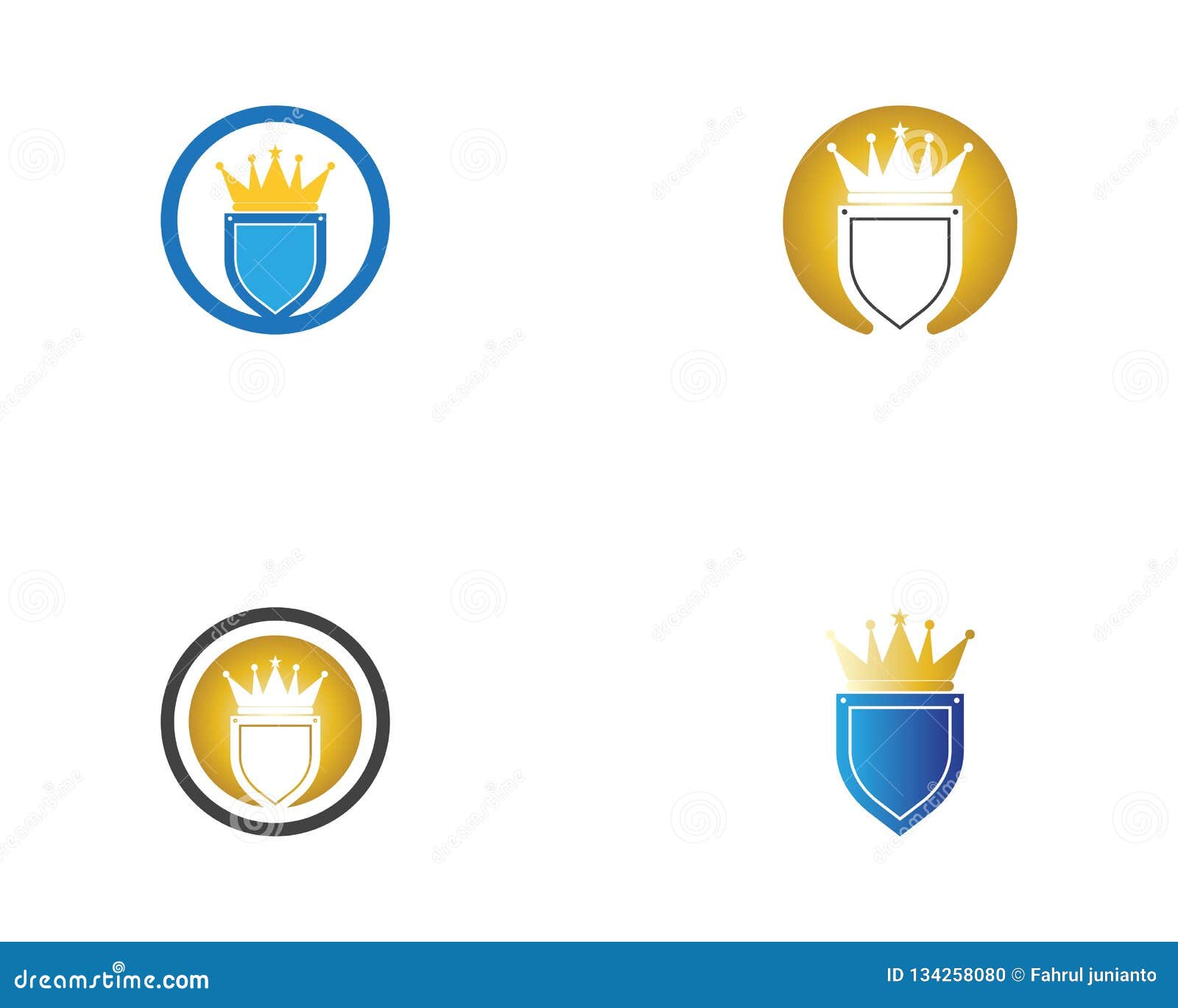 Crown Shield Icon Logo Template Stock Vector - Illustration of ...