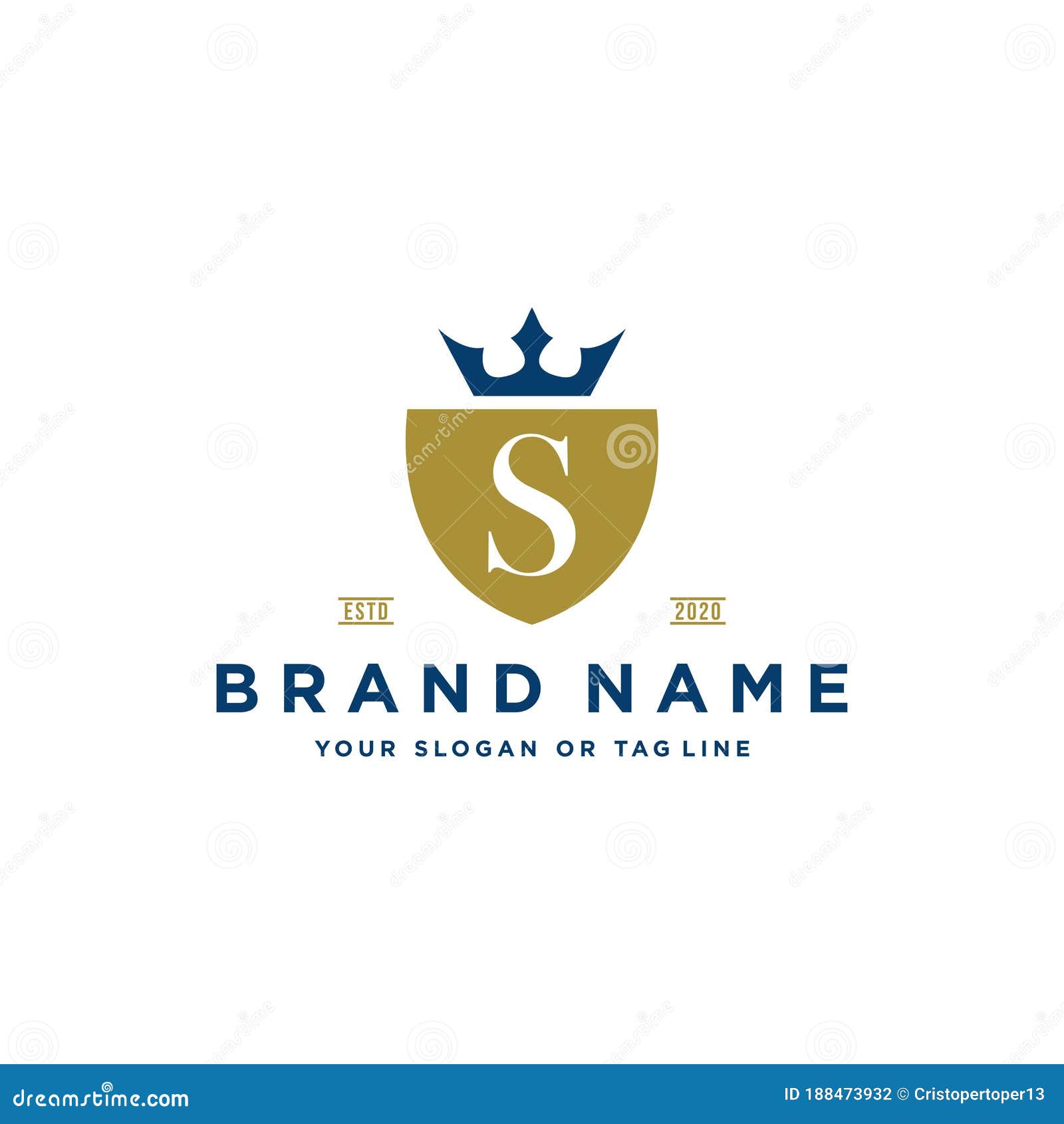 Crown Shield Logo Design Vector Stock Vector - Illustration of head ...