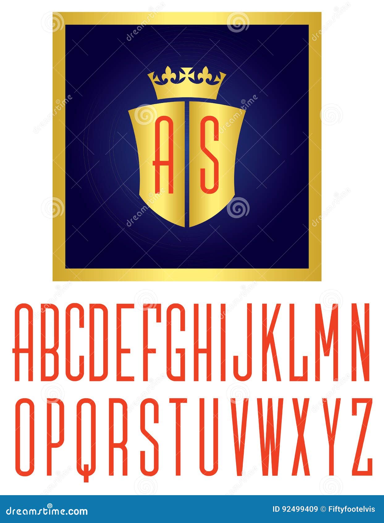 Crown and Shield Logo stock vector. Illustration of shiny - 92499409