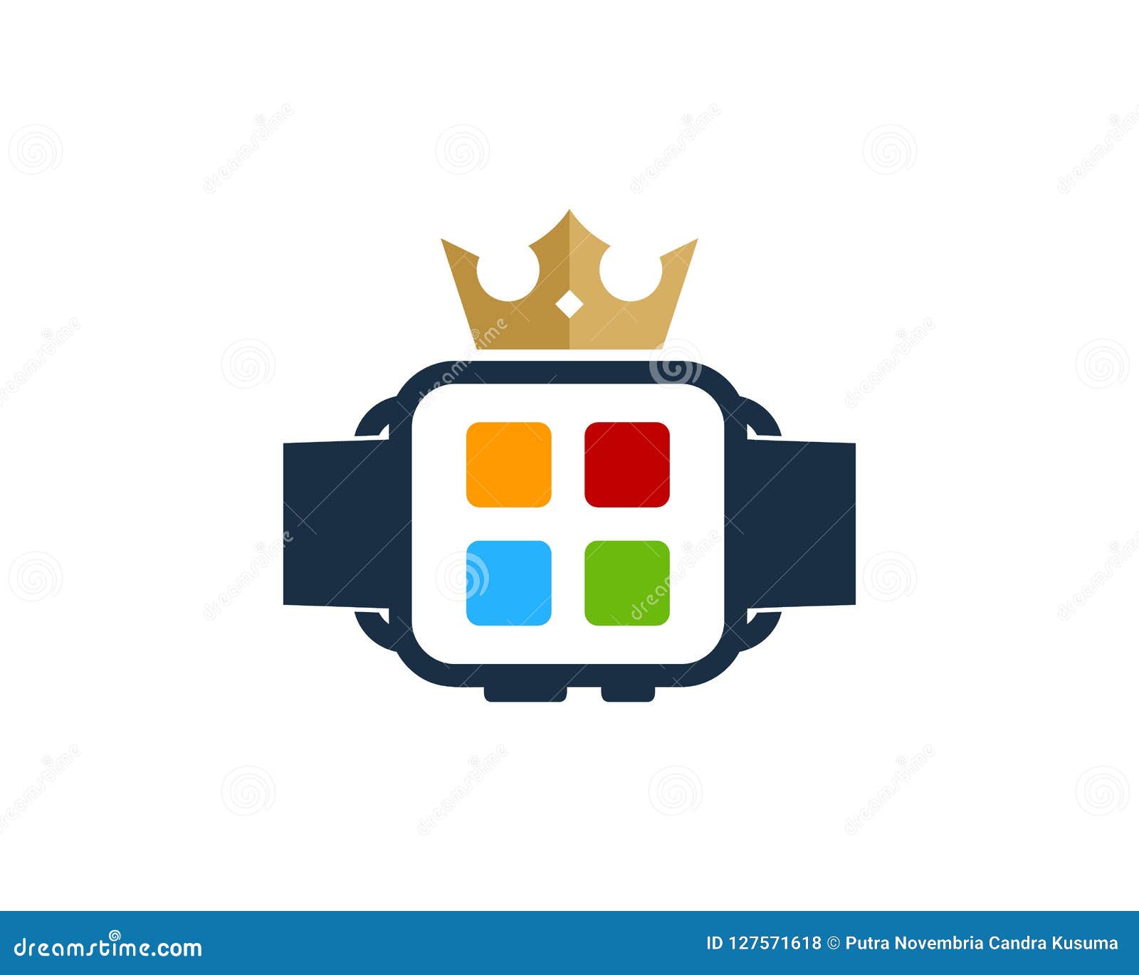 Crown Smart Watch Logo Icon Design Stock Vector - Illustration of ...