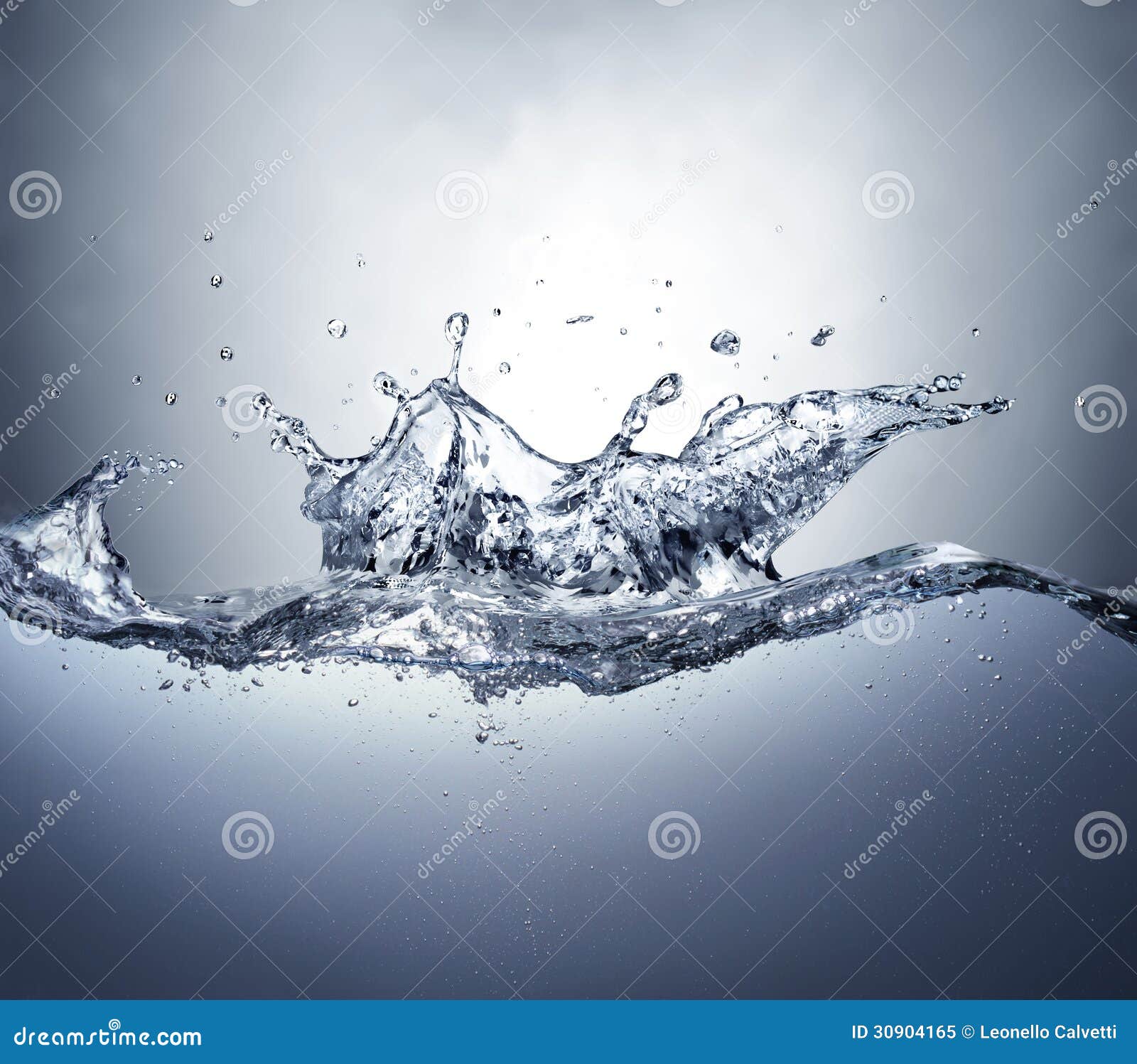 Crown Splash in Troubled Water. Side View. Stock Image - Image of ...