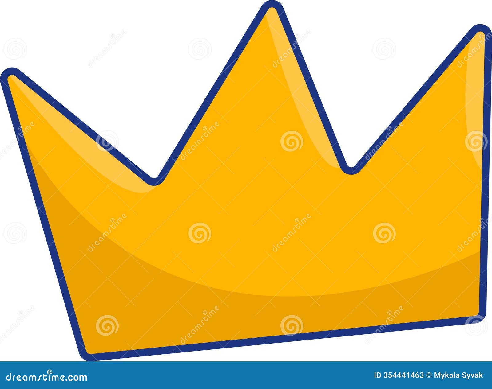 Crown Sticker Icon stock illustration. Illustration of symbol - 354441463