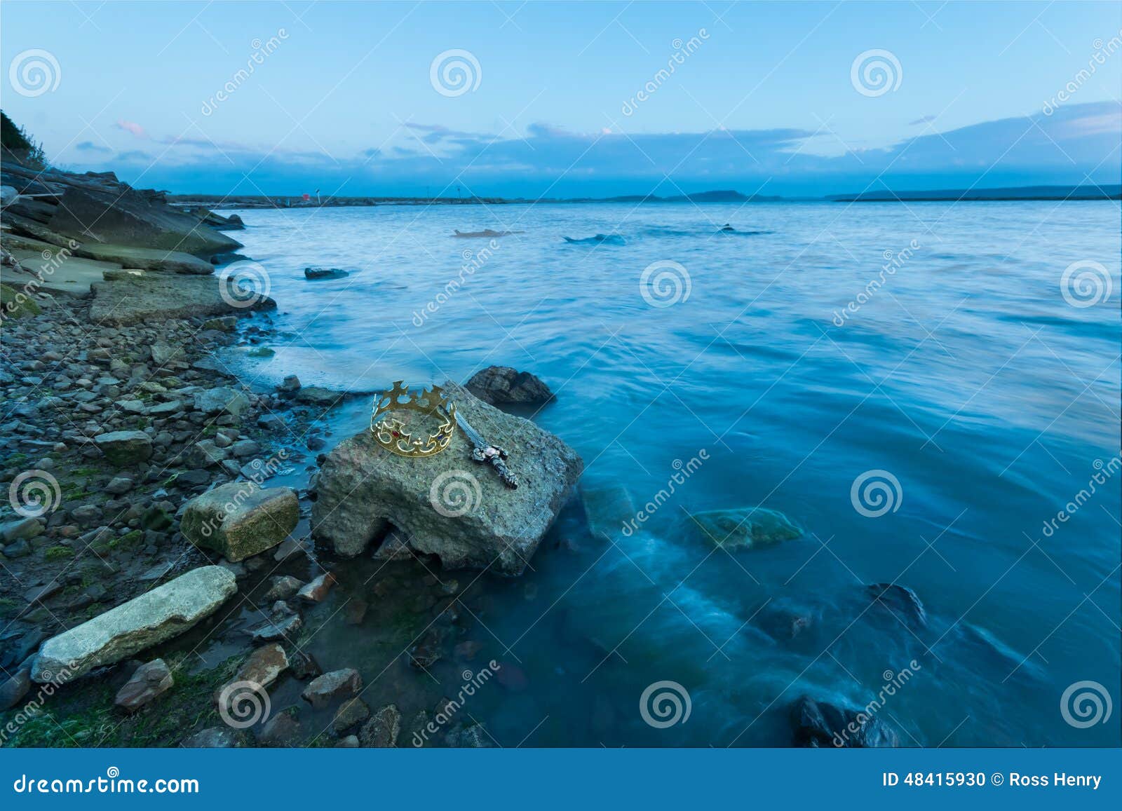 Crown & Sword Rock Slab Royalty-Free Stock Image | CartoonDealer.com ...