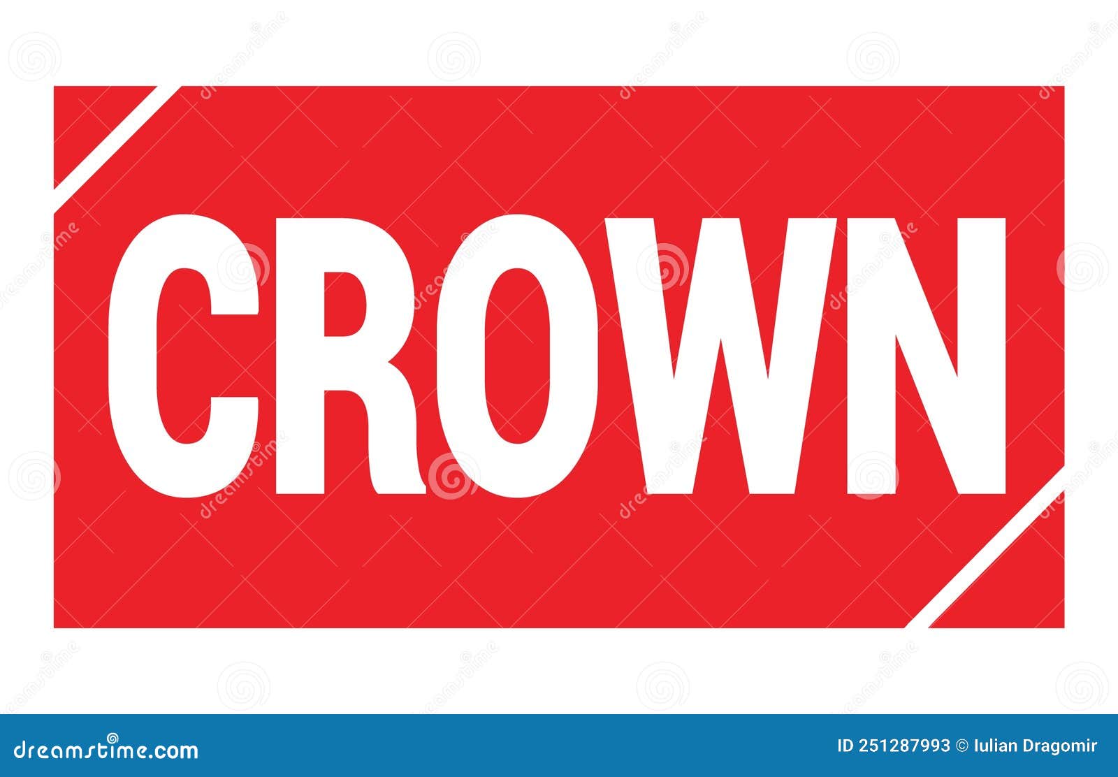 CROWN Text Written on Red Stamp Sign Stock Illustration - Illustration ...