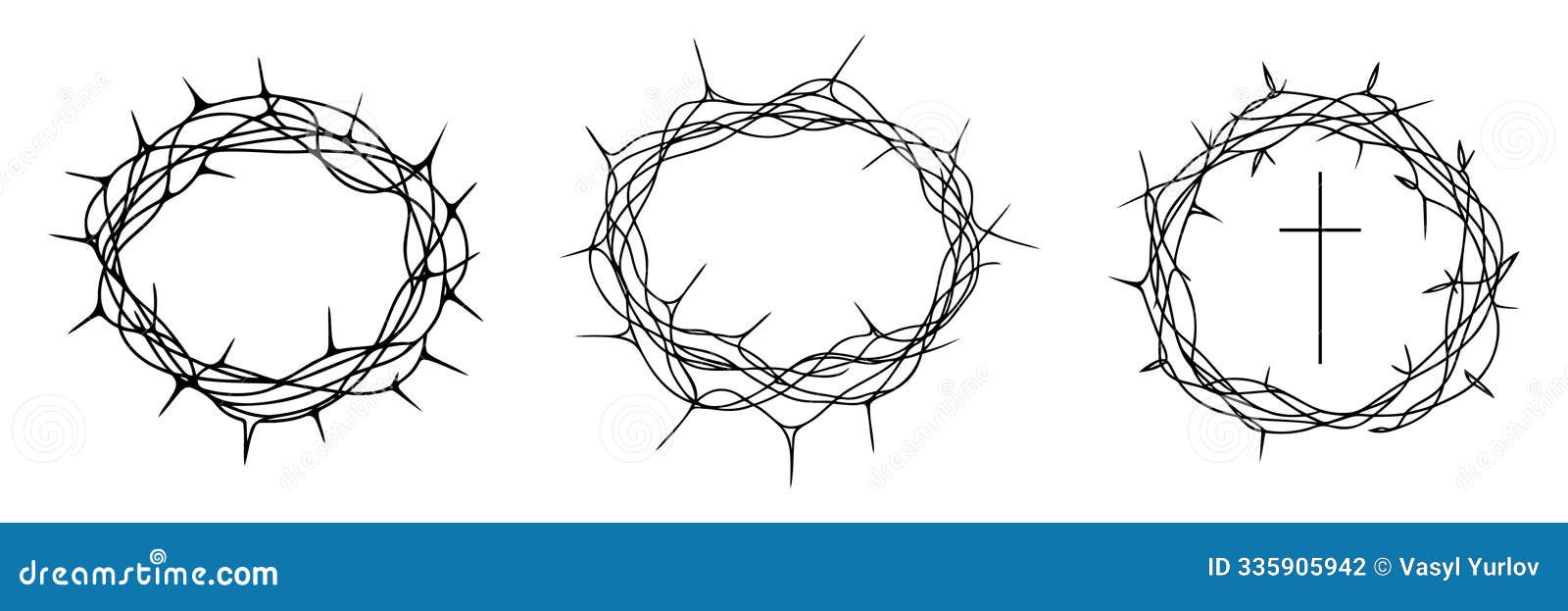 Crown of Thorns Continuous One Line Drawing Stock Vector - Illustration ...