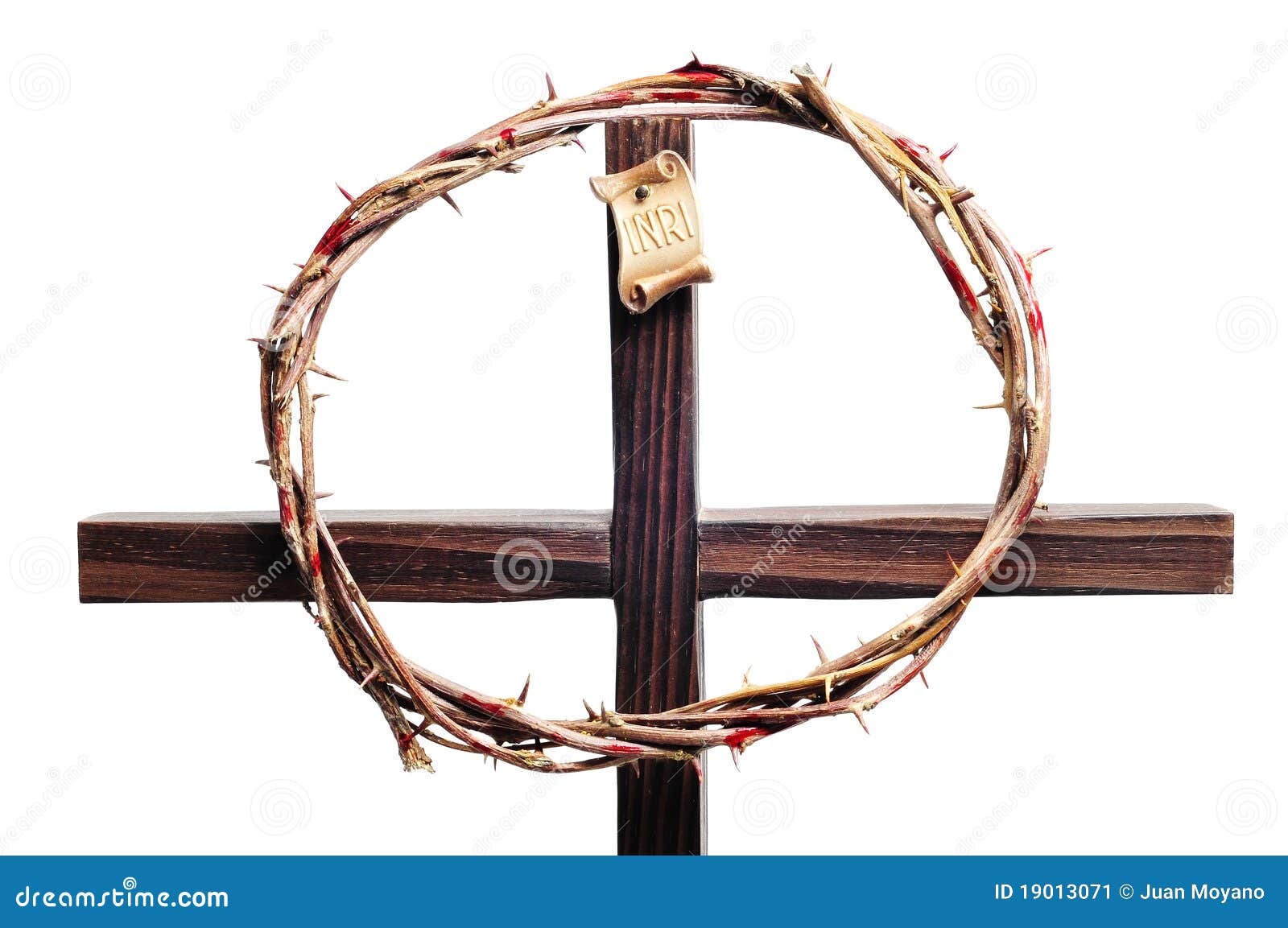 Crown of thorns and cross stock image. Image of crucify - 19013071