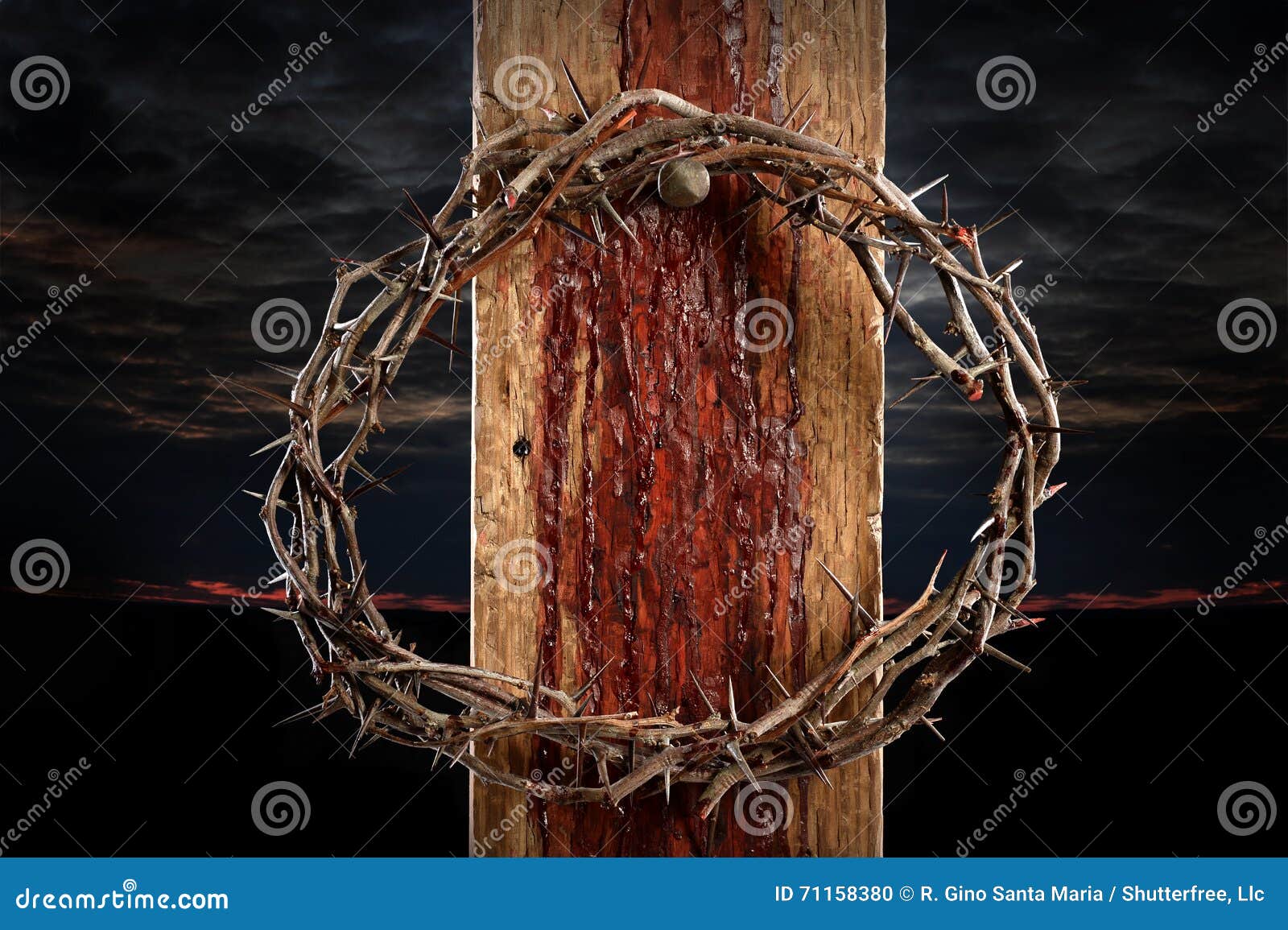Crown of Thorns on Cross stock photo. Image of religious - 71158380