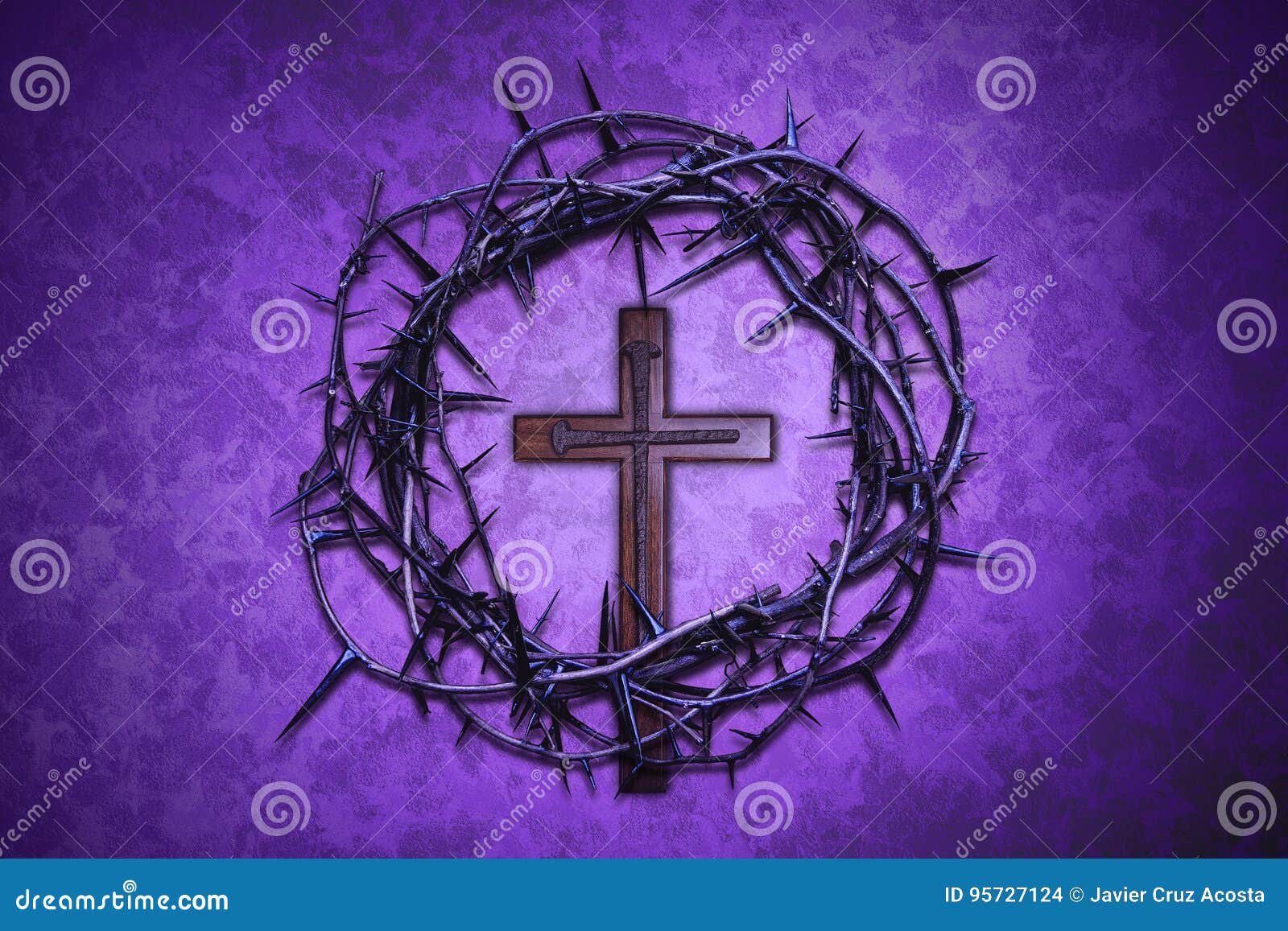 Purple Christian Cross