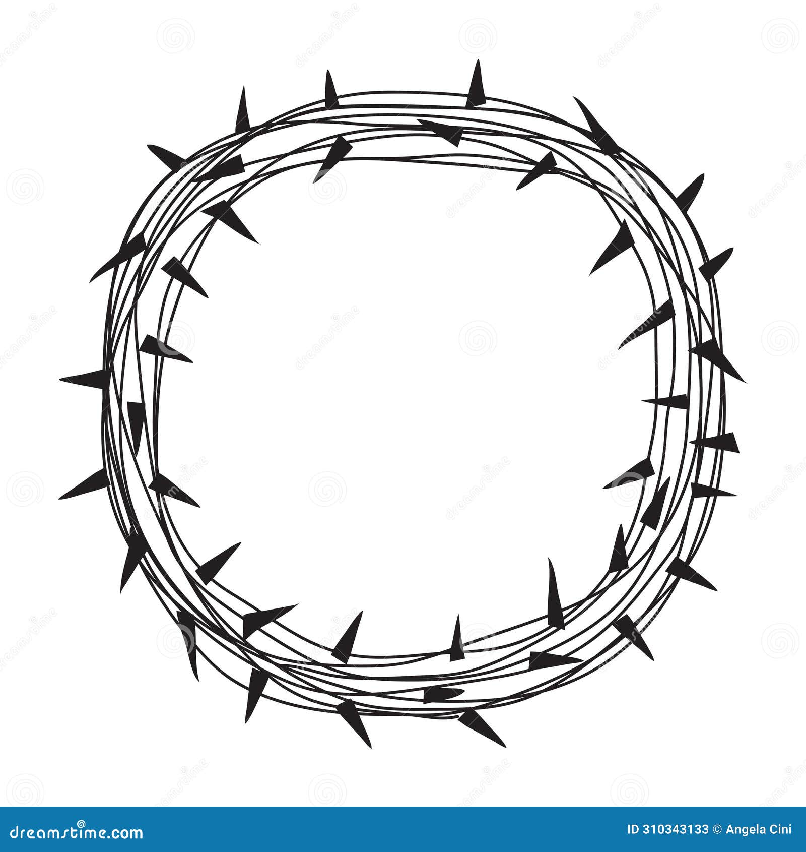Crown of Thorns Illustration for Christian Jesus Symbol Stock Vector ...