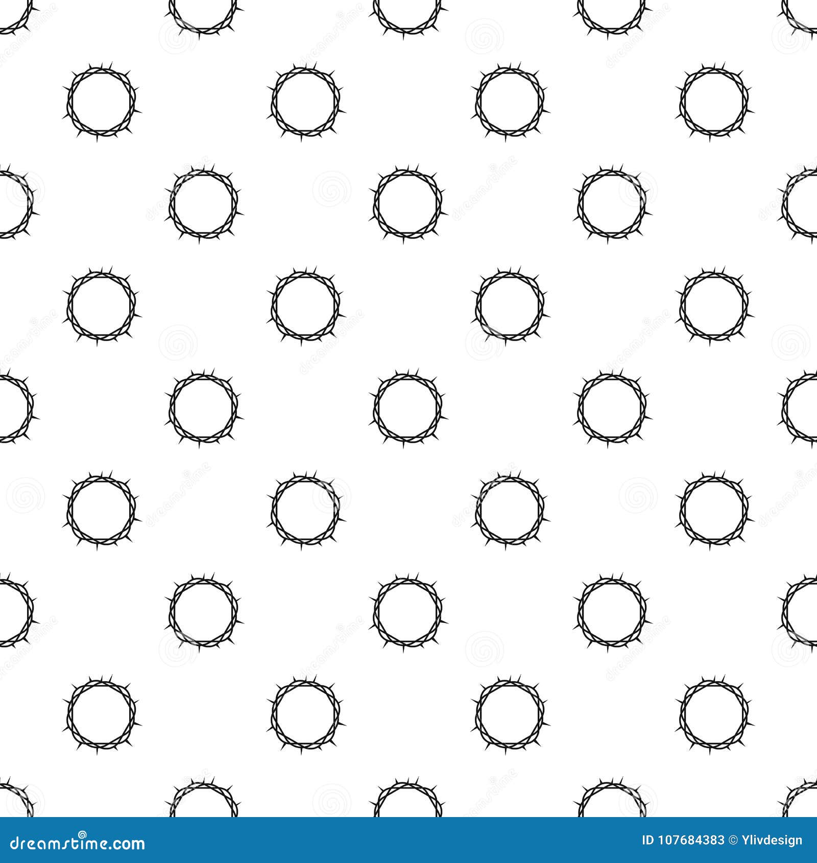 Crown of Thorns Pattern Vector Stock Vector - Illustration of cross ...
