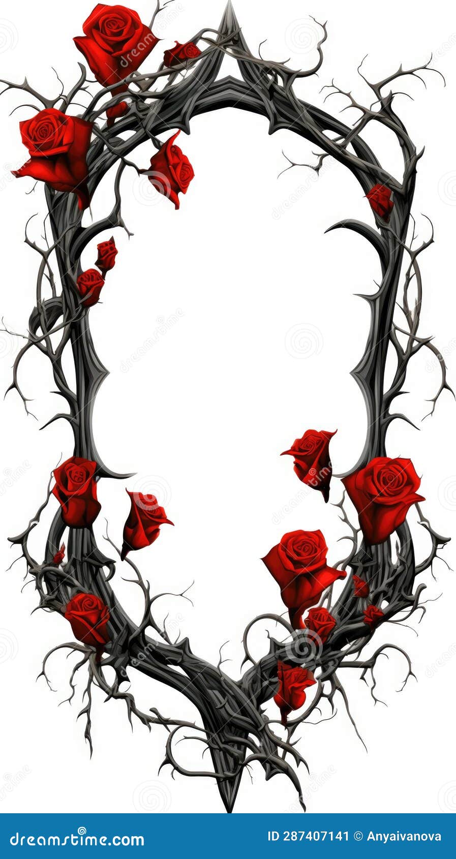 Rose Border With Thorns