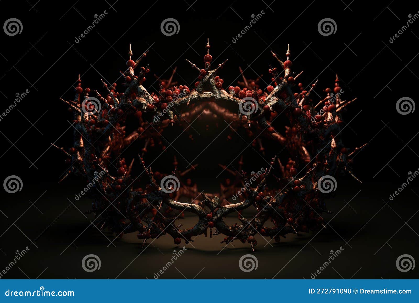 Crown of Thorns with Royal Shadow. Generative AI Stock Illustration ...