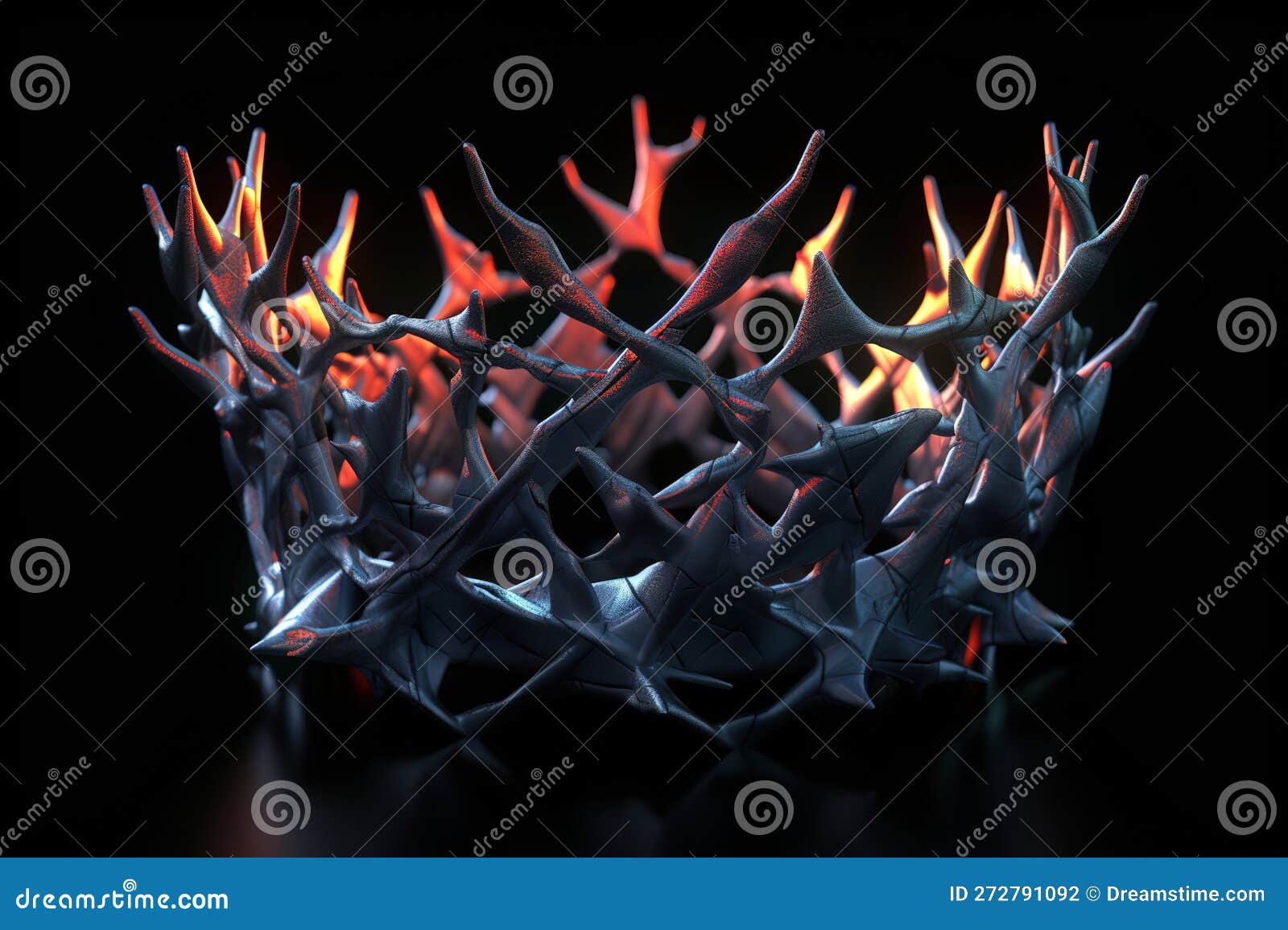 Crown of Thorns with Royal Shadow. Generative AI Stock Illustration ...