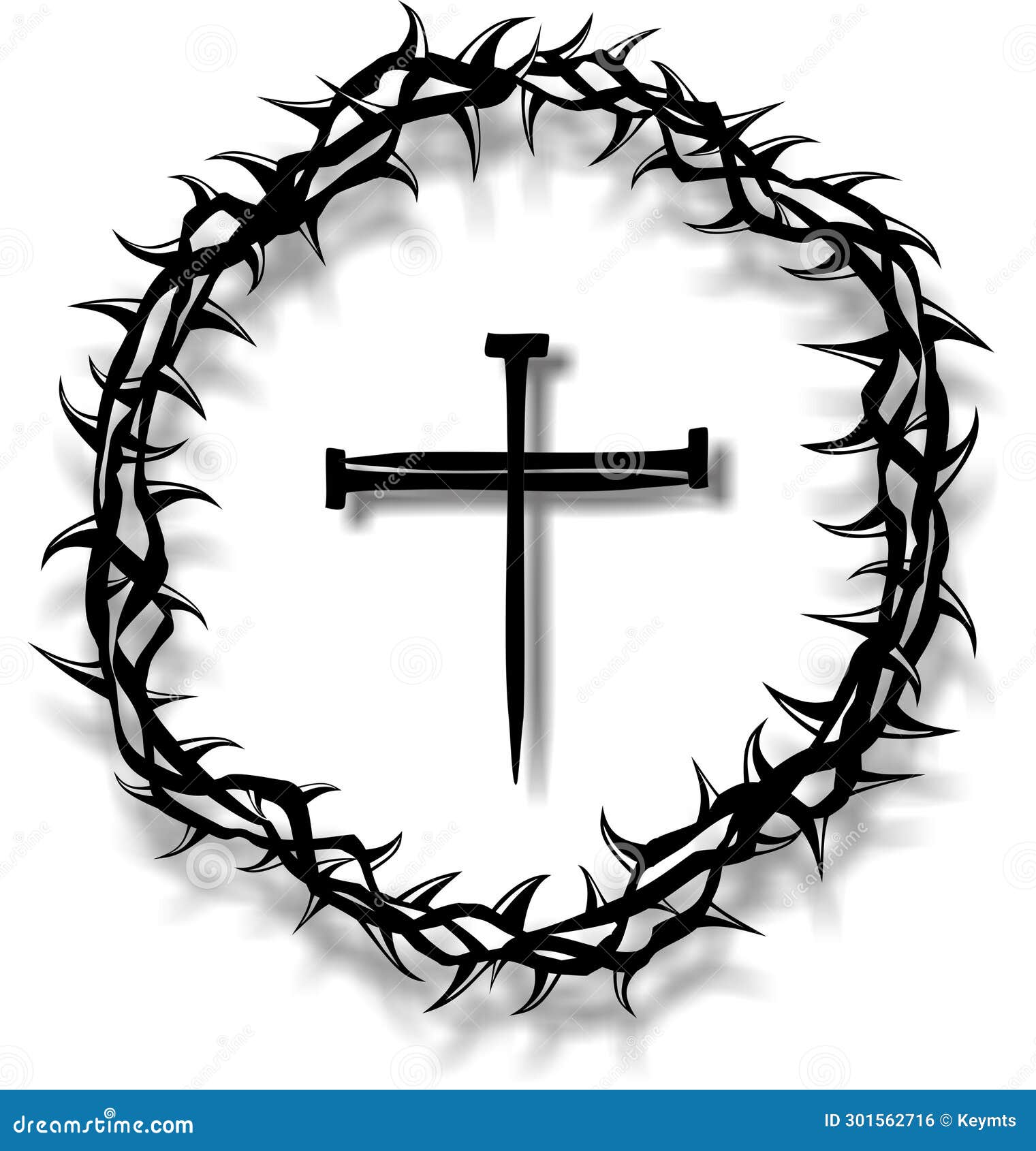 Three Nails Black And White Illustration Cartoon Vector | CartoonDealer ...