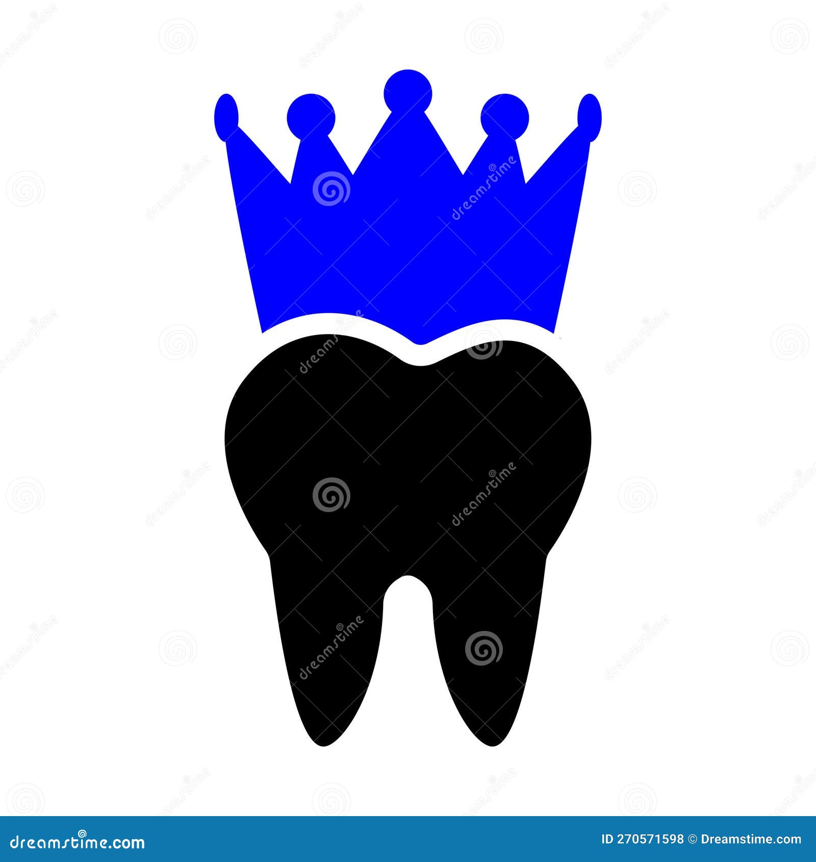 Crown Tooth Icon stock vector. Illustration of sign - 270571598