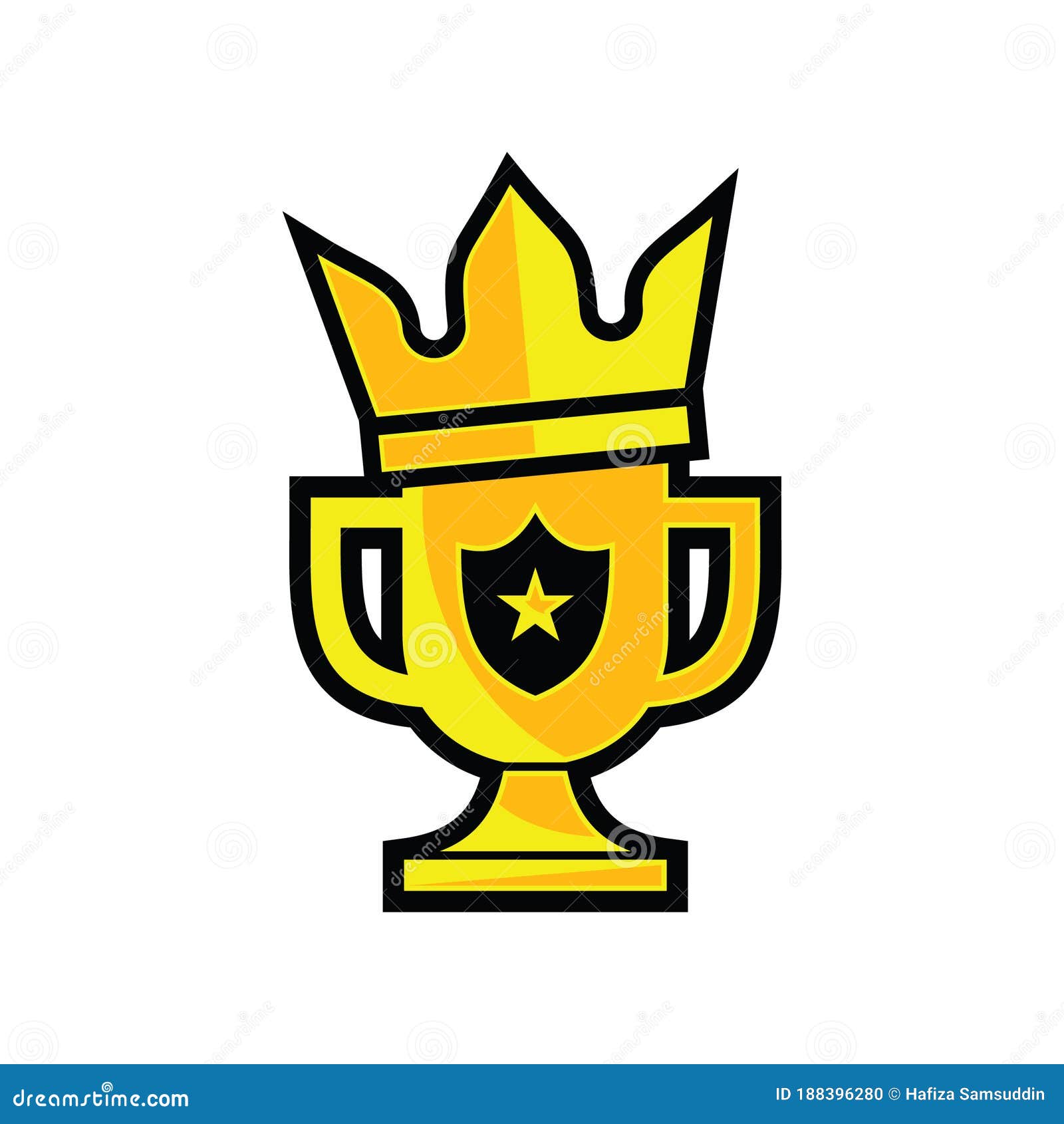 Crown on Trophy. Vector Illustration Decorative Design Stock Vector ...