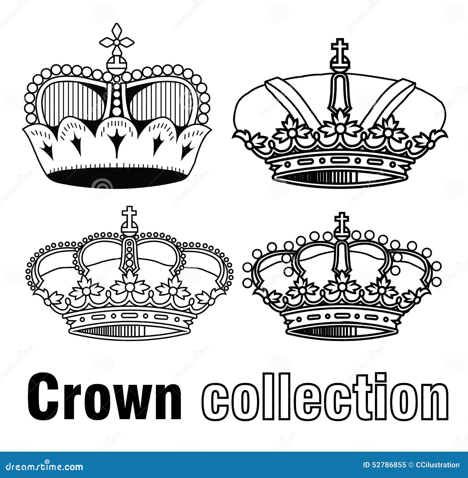 Crown, Vector Hand Drawn Vector Stock Vector - Illustration of nobility ...