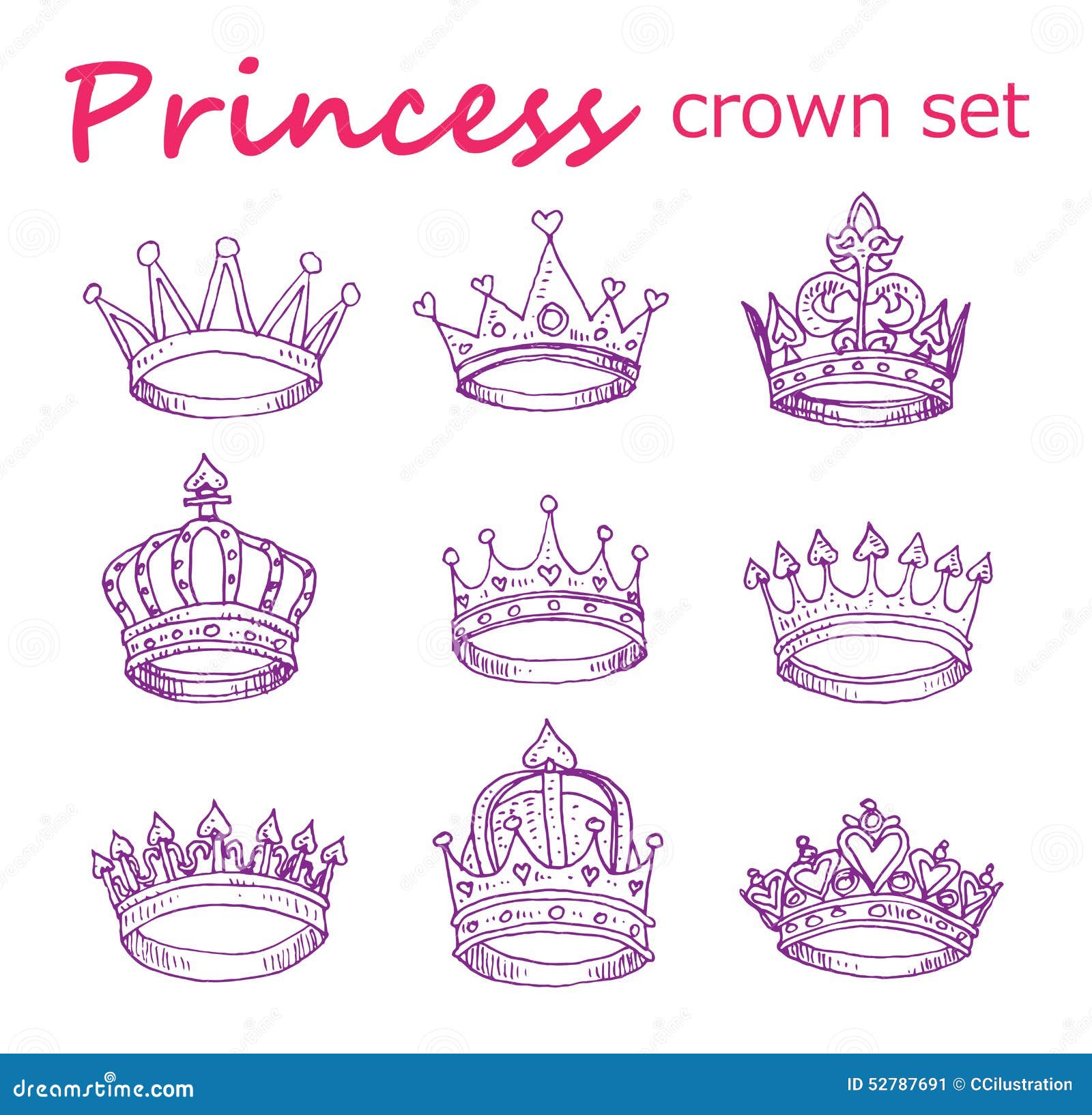 Easy Princess Crown Drawing