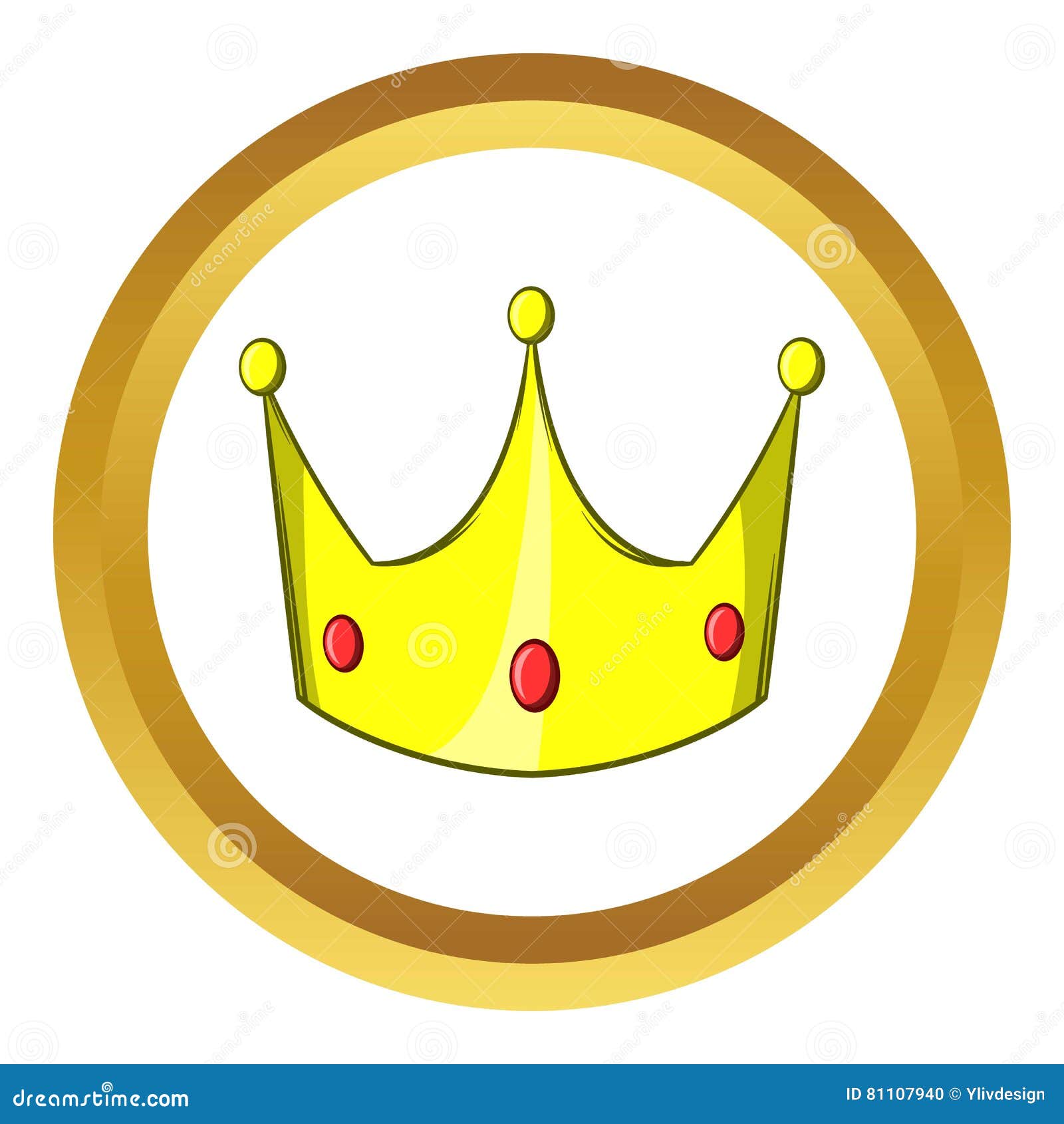 Crown Vector Icon, Cartoon Style Stock Vector - Illustration of ...