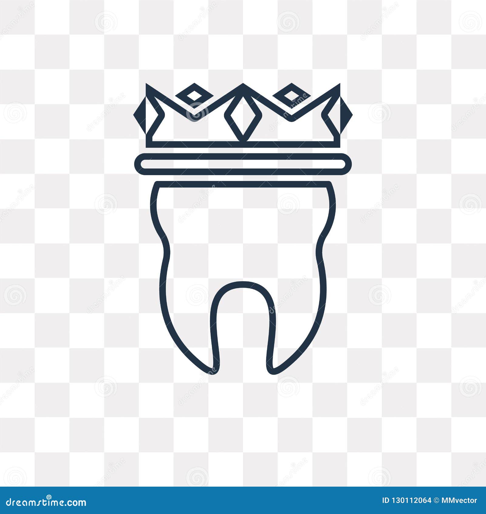 Crown Vector Icon Isolated on Transparent Background, Linear Crown ...