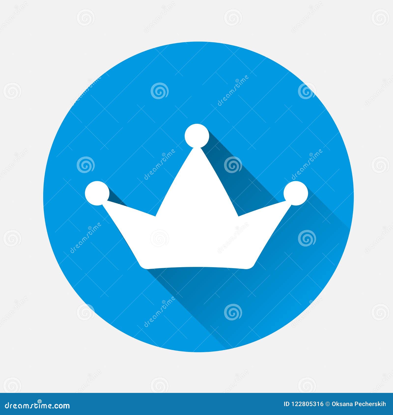 Crown Vector Icon. the Symbol of Greatness with a Flat Shadow Stock ...