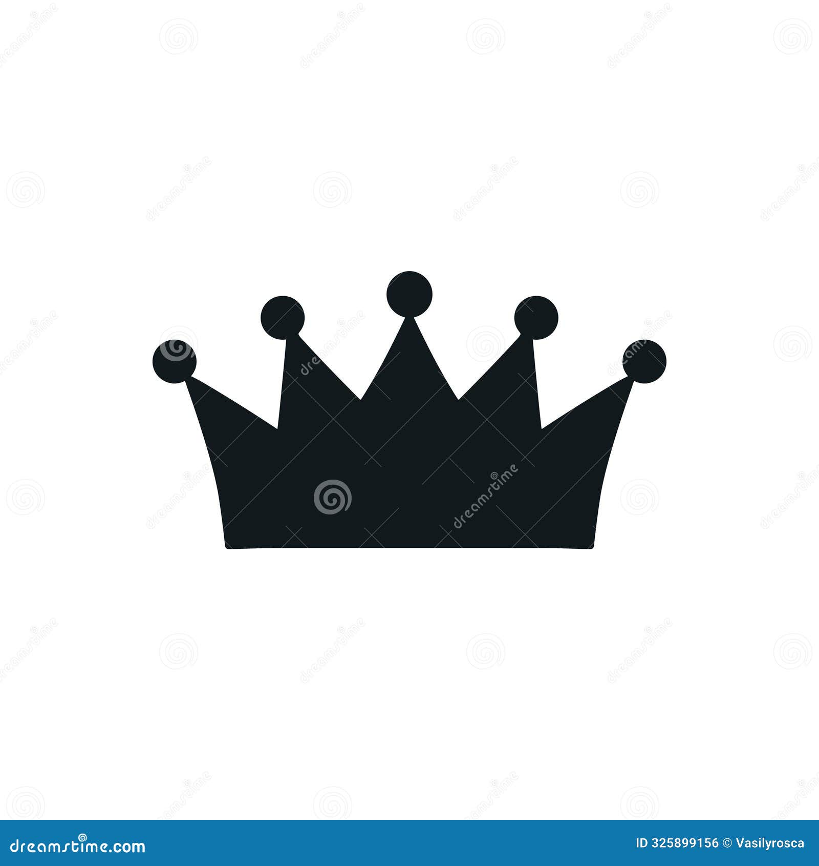 Crown Vector King Icon. Princess Queen Simple Crown Icon Shape Stock ...