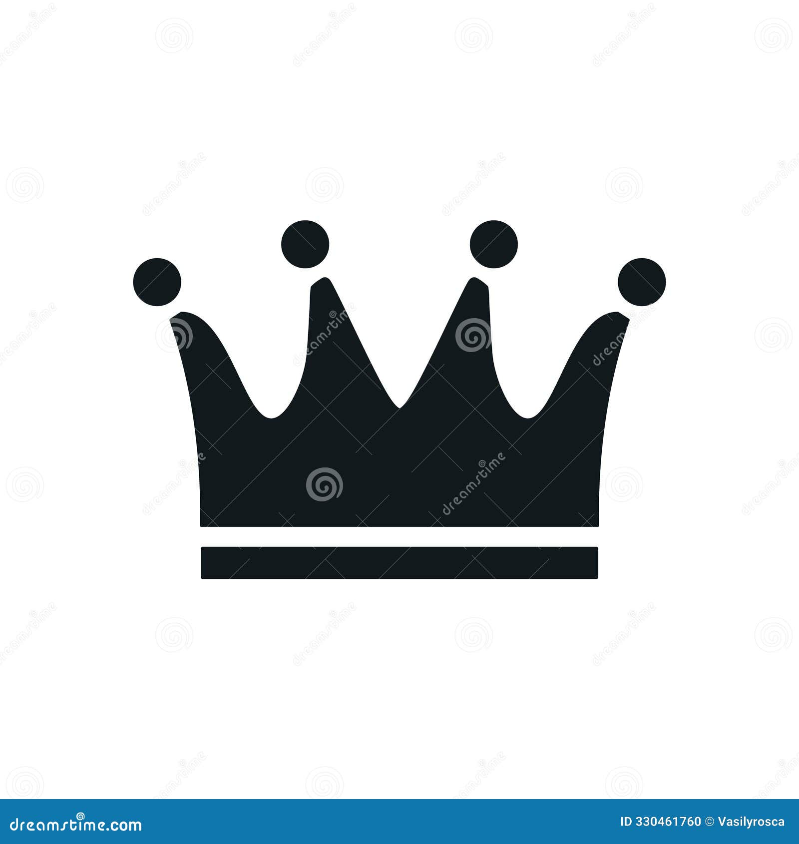 Crown Vector King Icon. Princess Queen Simple Crown Icon Shape Stock ...