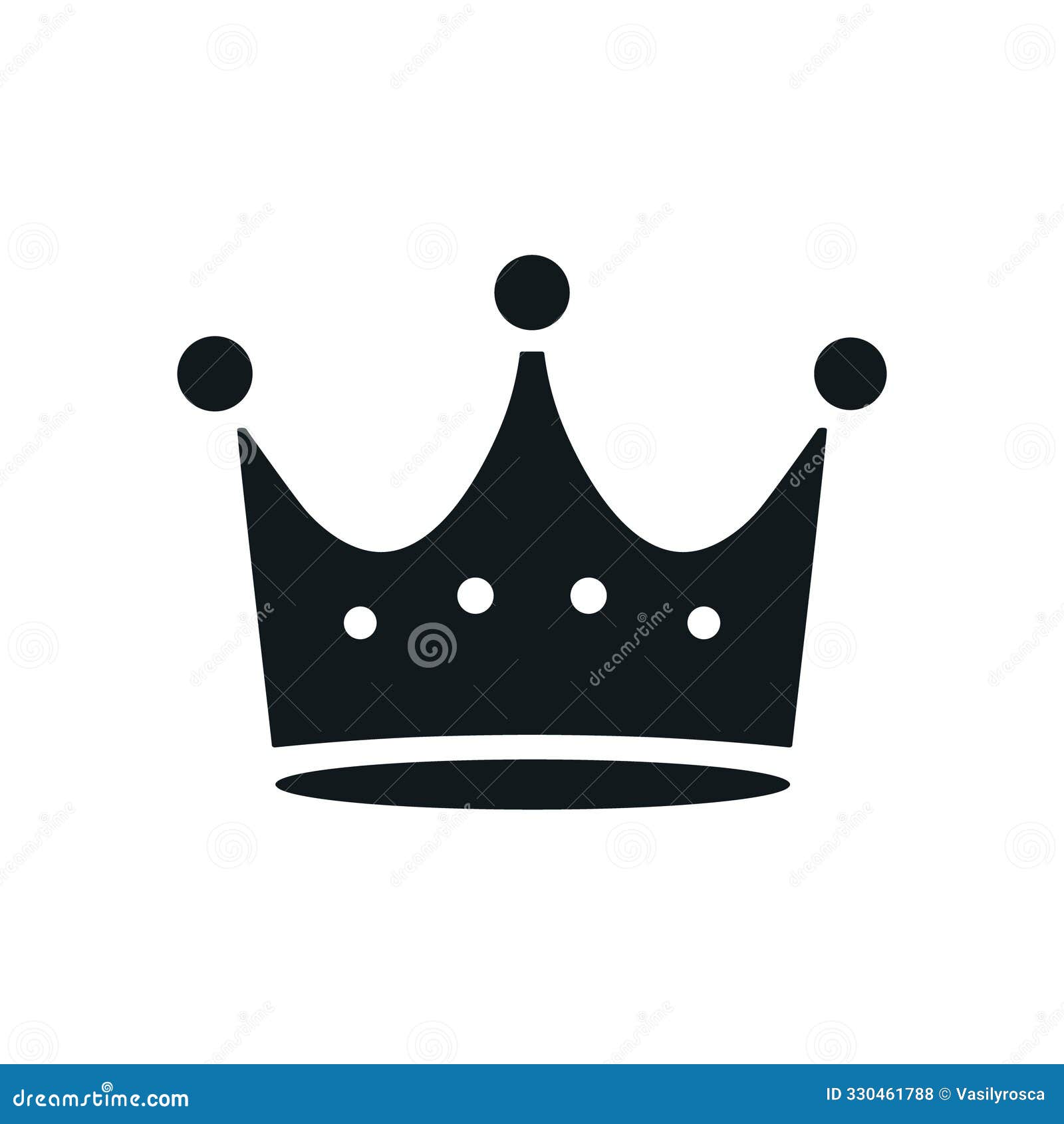 Crown Vector King Icon. Princess Queen Simple Crown Icon Shape Stock ...