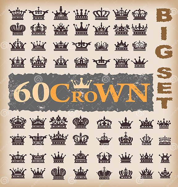 Crown. Vector set stock vector. Illustration of element - 26265428