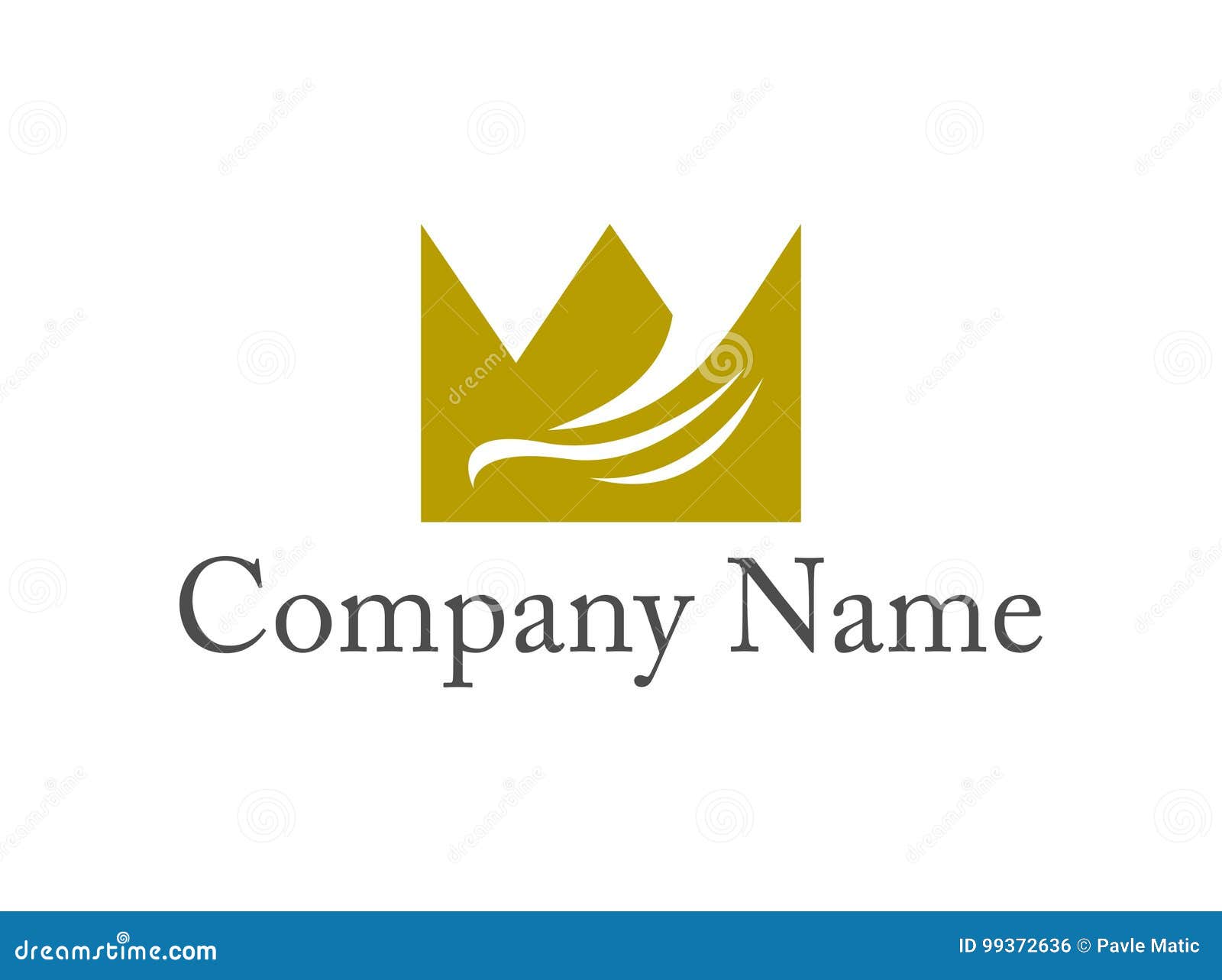 Crown waves logo stock vector. Illustration of design - 99372636