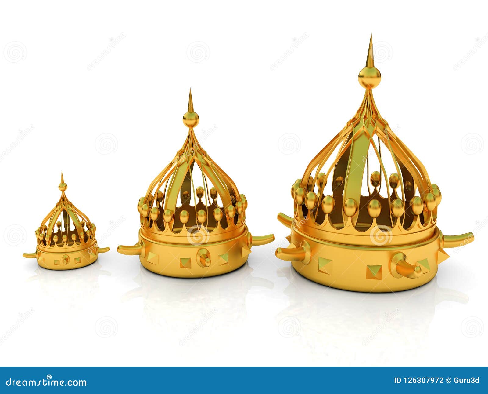 Crown. 3d render stock illustration. Illustration of authority - 126307972