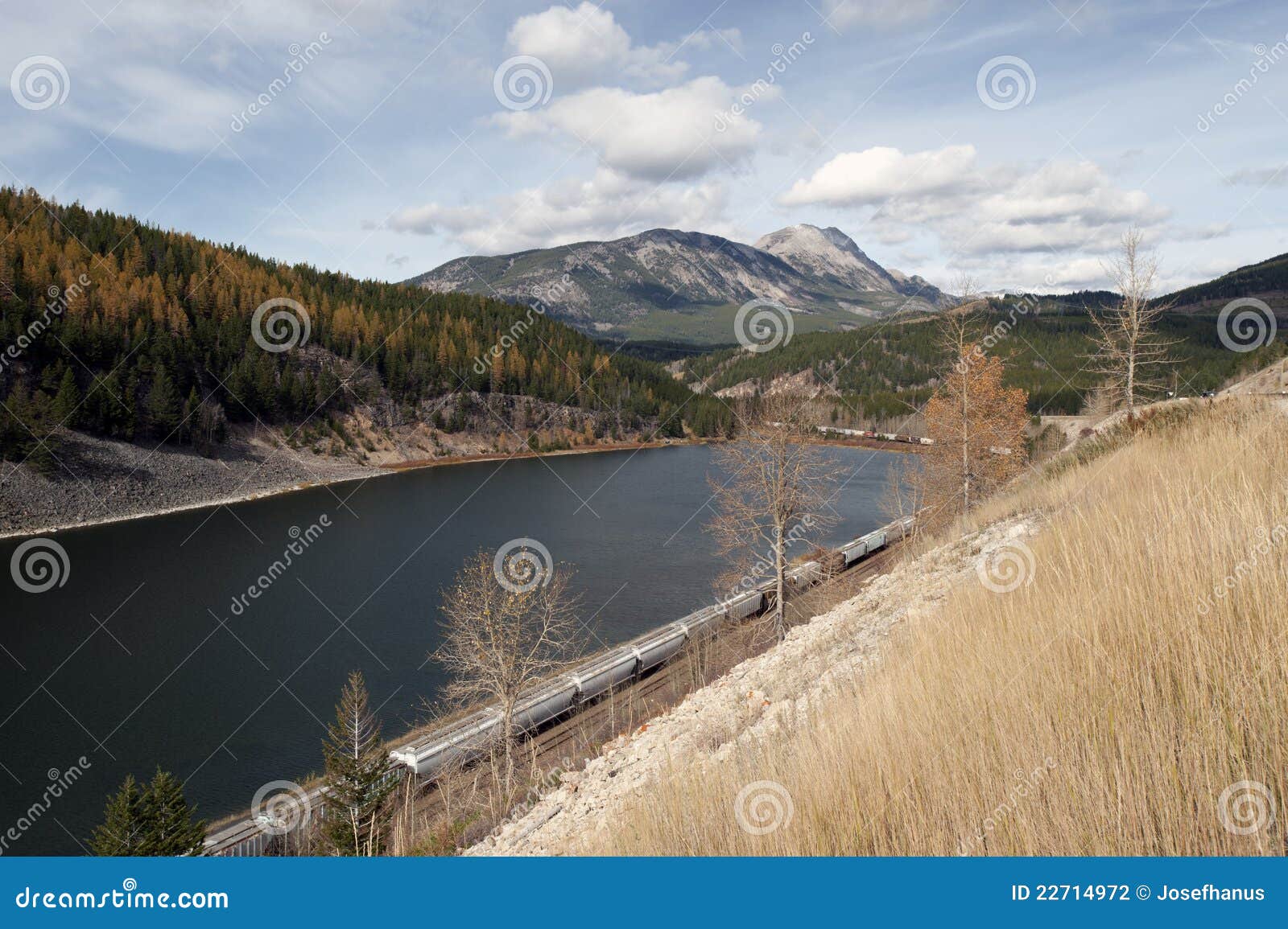Crownest Pass by BC-Alberta Boundary Stock Photo - Image of lake ...
