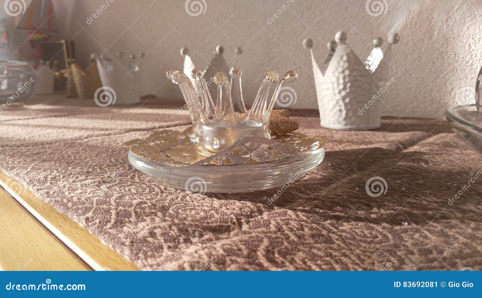 Crowns Decoration on a Table Stock Image - Image of table, crown: 83692081
