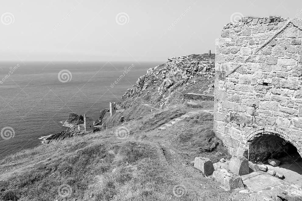 Botallack mine in Cornwall stock image. Image of crowns - 235720345