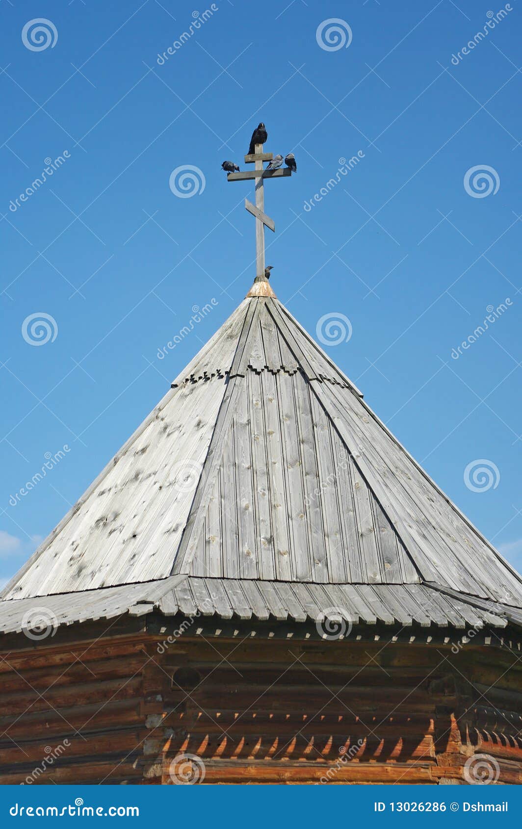 Crows on the Cross stock photo. Image of birds, dome - 13026286