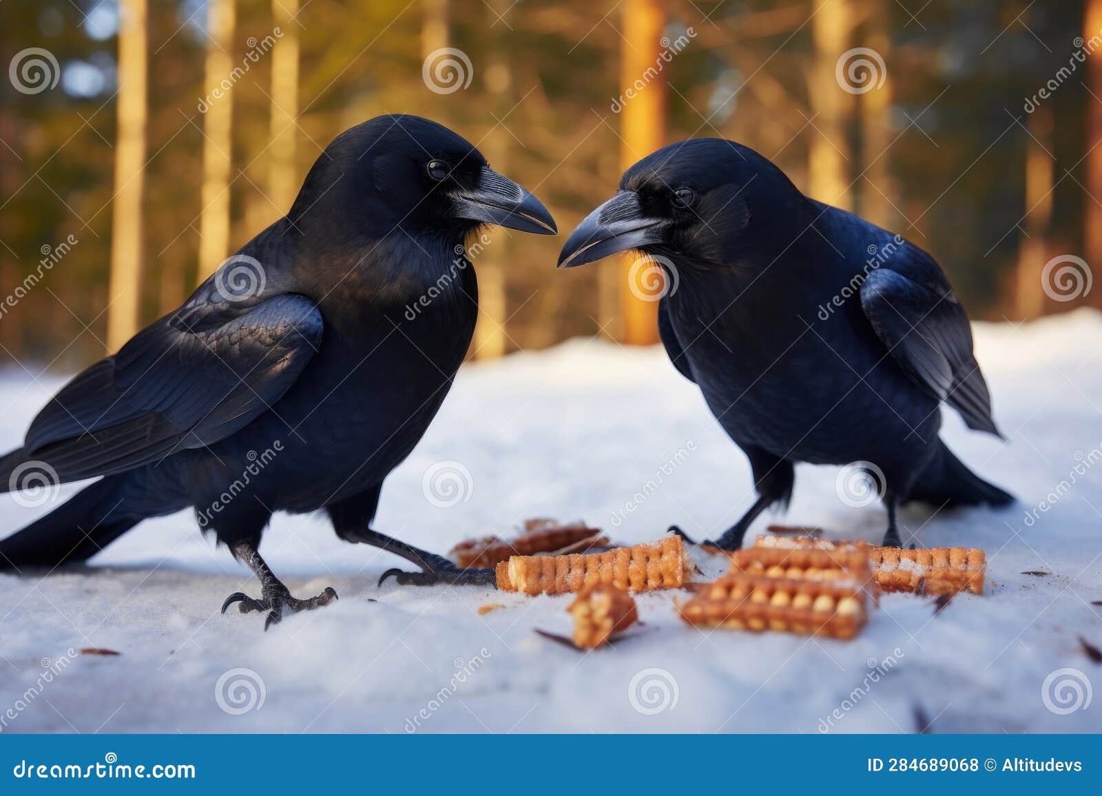 Crows Solving Puzzles To Access Food Stock Photo - Image of animals ...