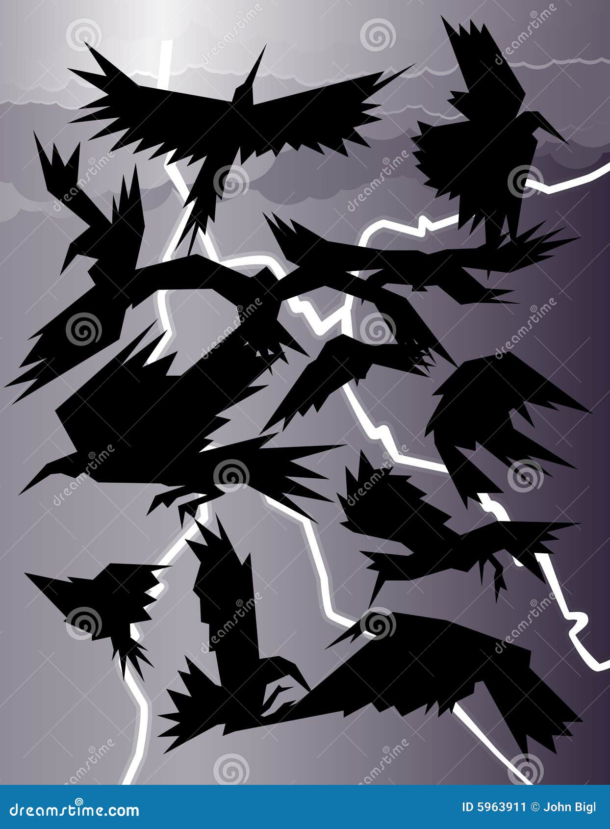 Two Crows Cartoon Vector | CartoonDealer.com #16760491