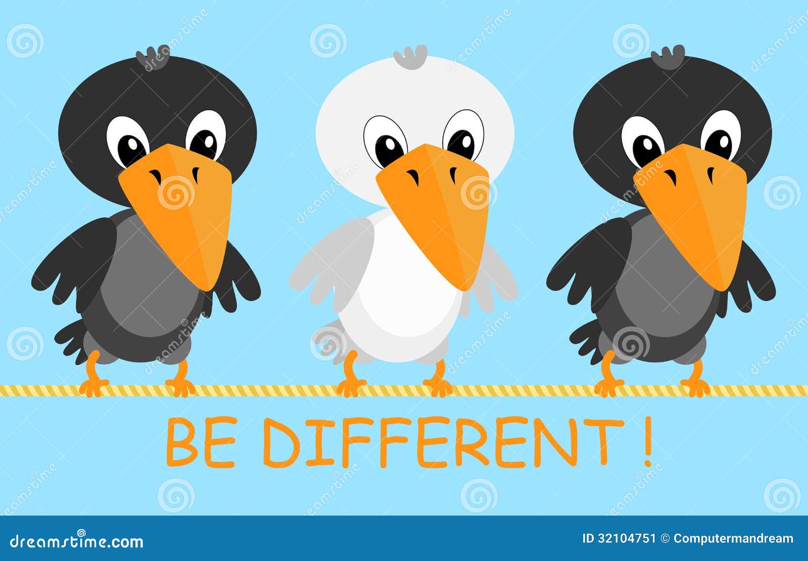 A Cartoon Crows. Stylized Rook. Vector Illustration Of A Bird. Tattoo ...