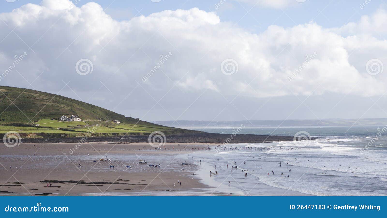 Croyde Bay stock image. Image of panorama, ocean, coastal - 26447183