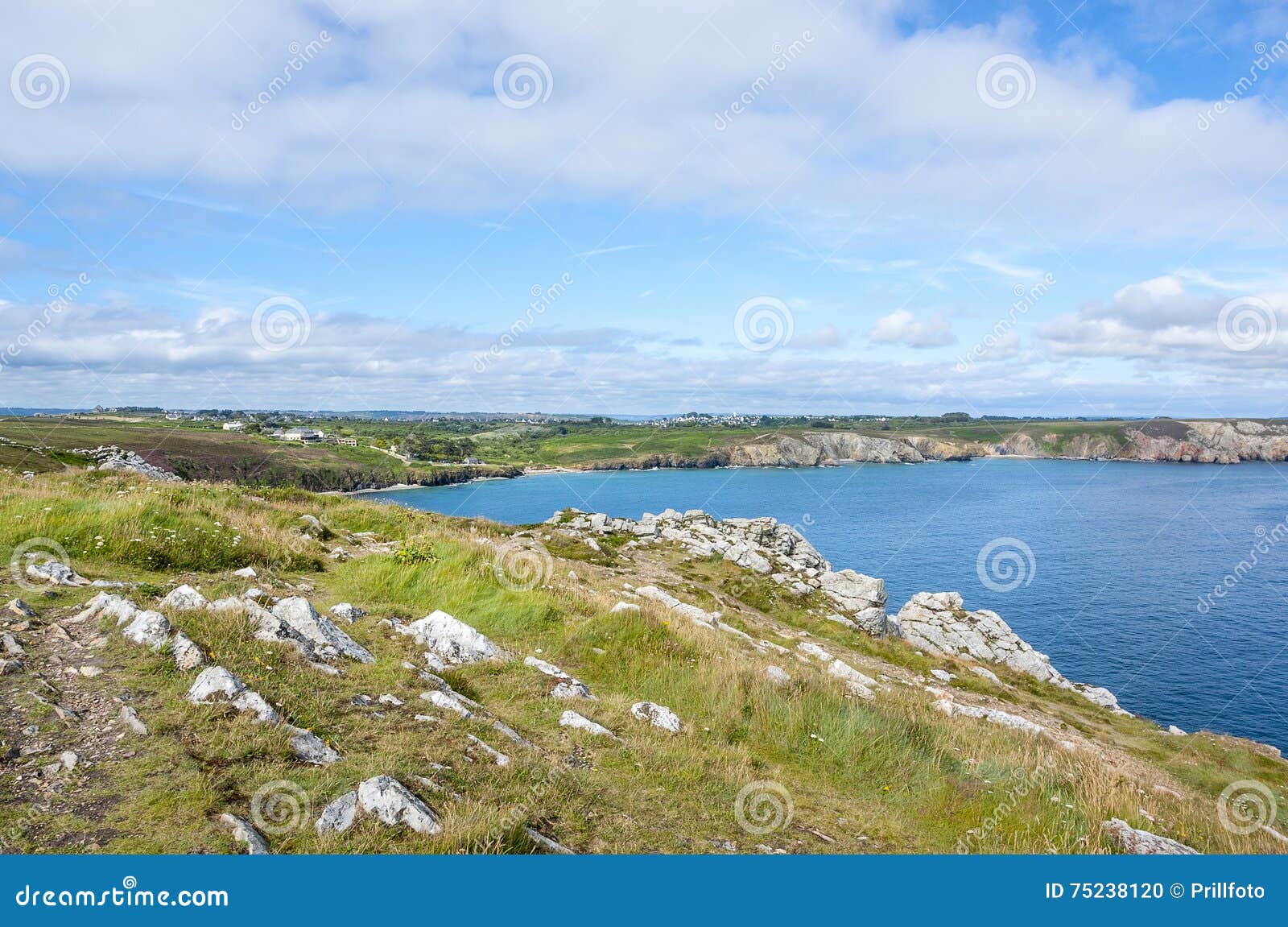 Crozon Peninsula in Brittany Stock Photo - Image of regional, rock ...