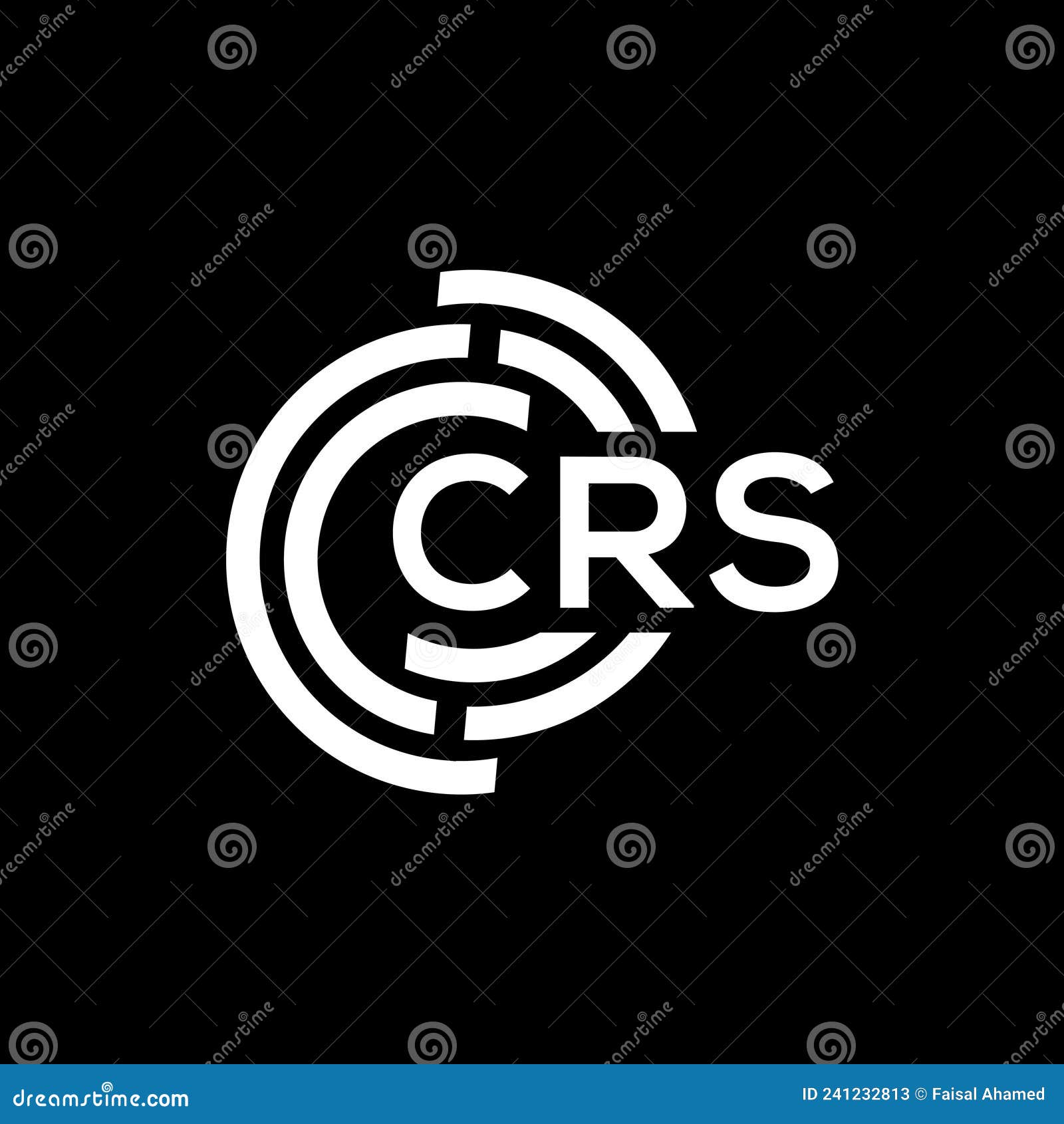 CRS Letter Logo Design on Black Background. CRS Creative Initials ...