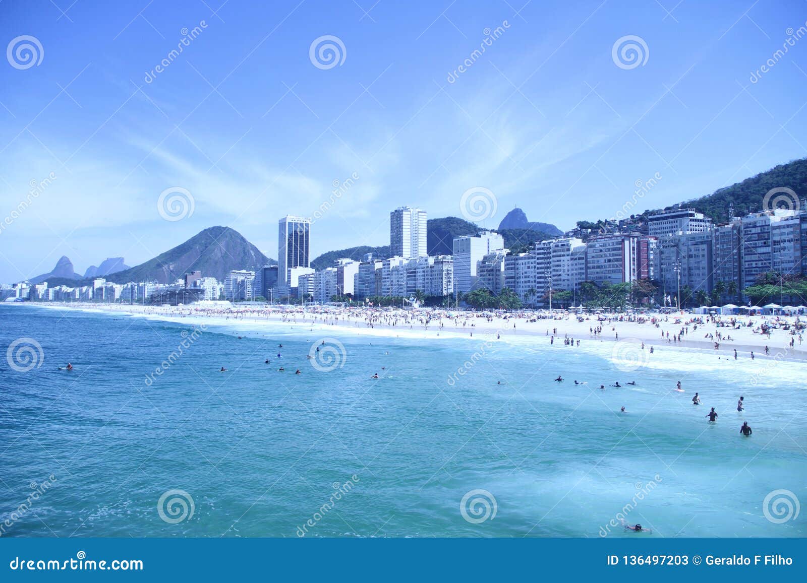 People Tourists Leme Beach Leme Sky Rio De Janeiro Brazil Editorial ...