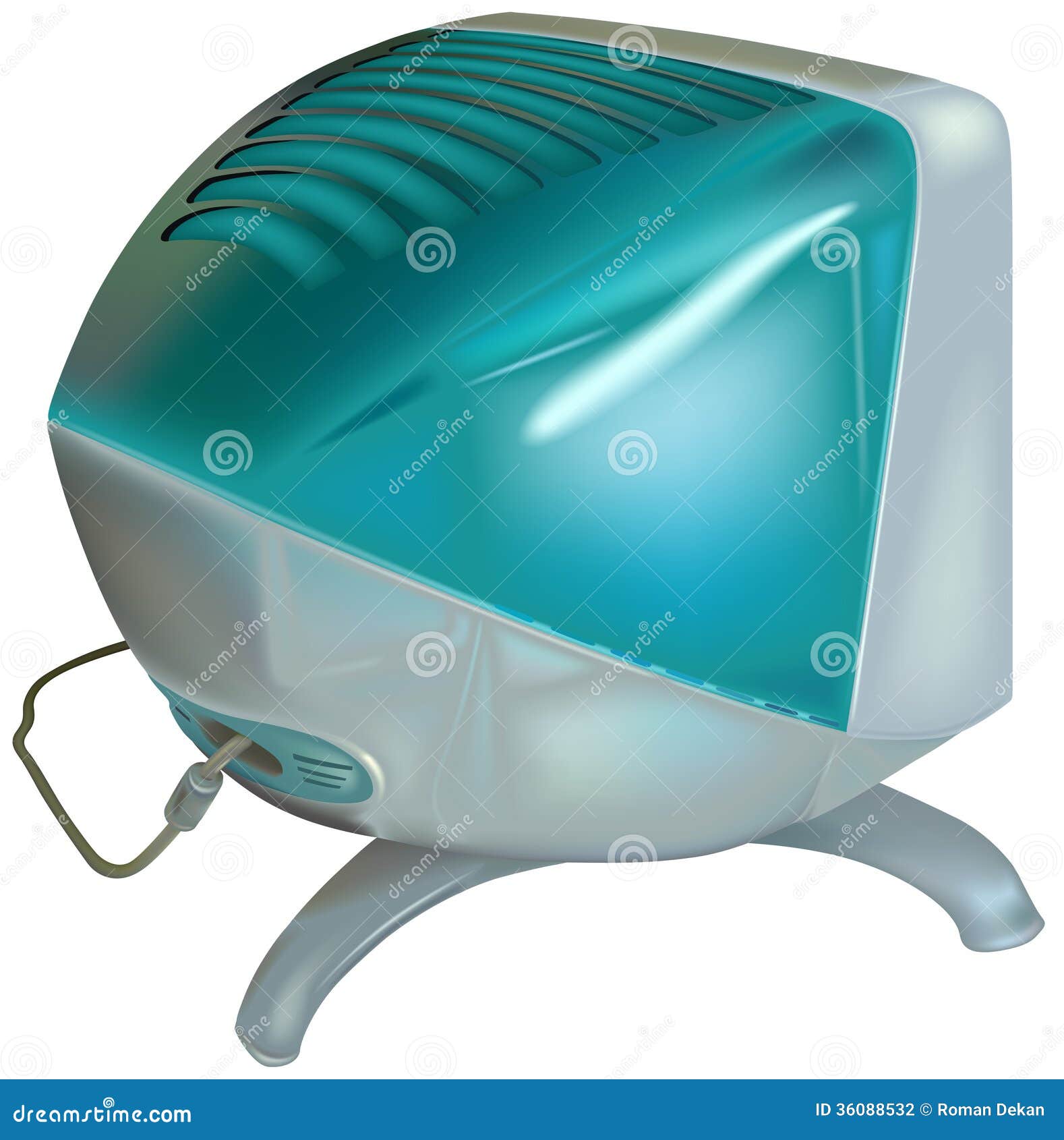 CRT Monitor Vector Illustration | CartoonDealer.com #36088532