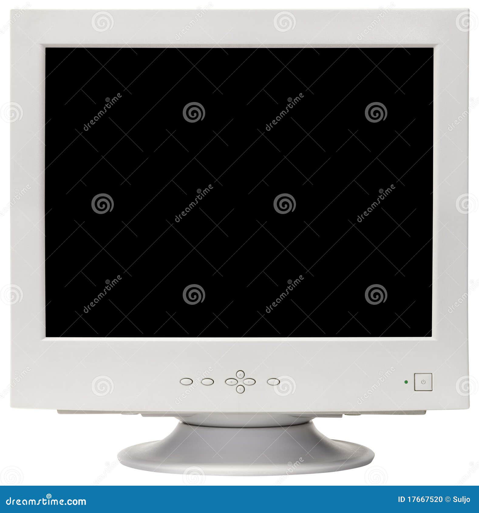 PC Monitor With Cutout Screen Standing On Office Table With Keyboard ...