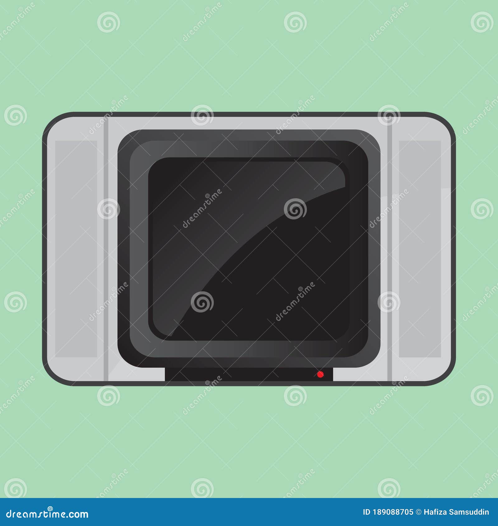 Crt Television. Vector Illustration Decorative Design Stock Vector ...