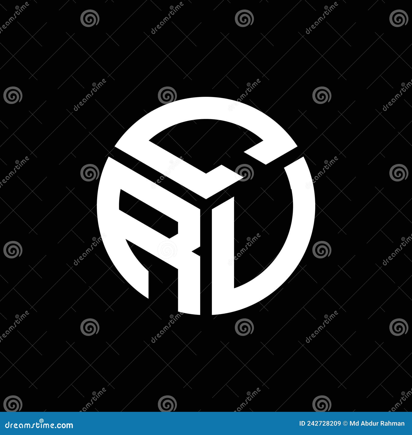 CRU Letter Logo Design On Black Background. CRU Creative Initials ...