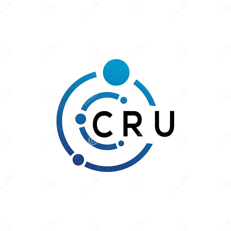 CRU Letter Logo Design on White Background. CRU Creative Initials ...