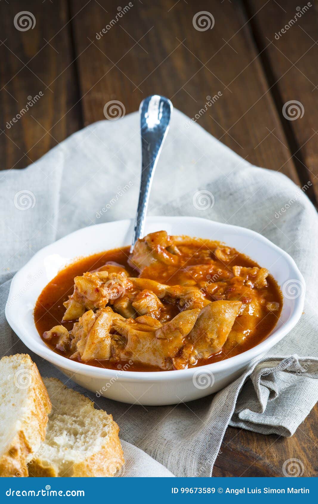Crubeens with Tomato Sauce and Bread Stock Image - Image of jellied ...