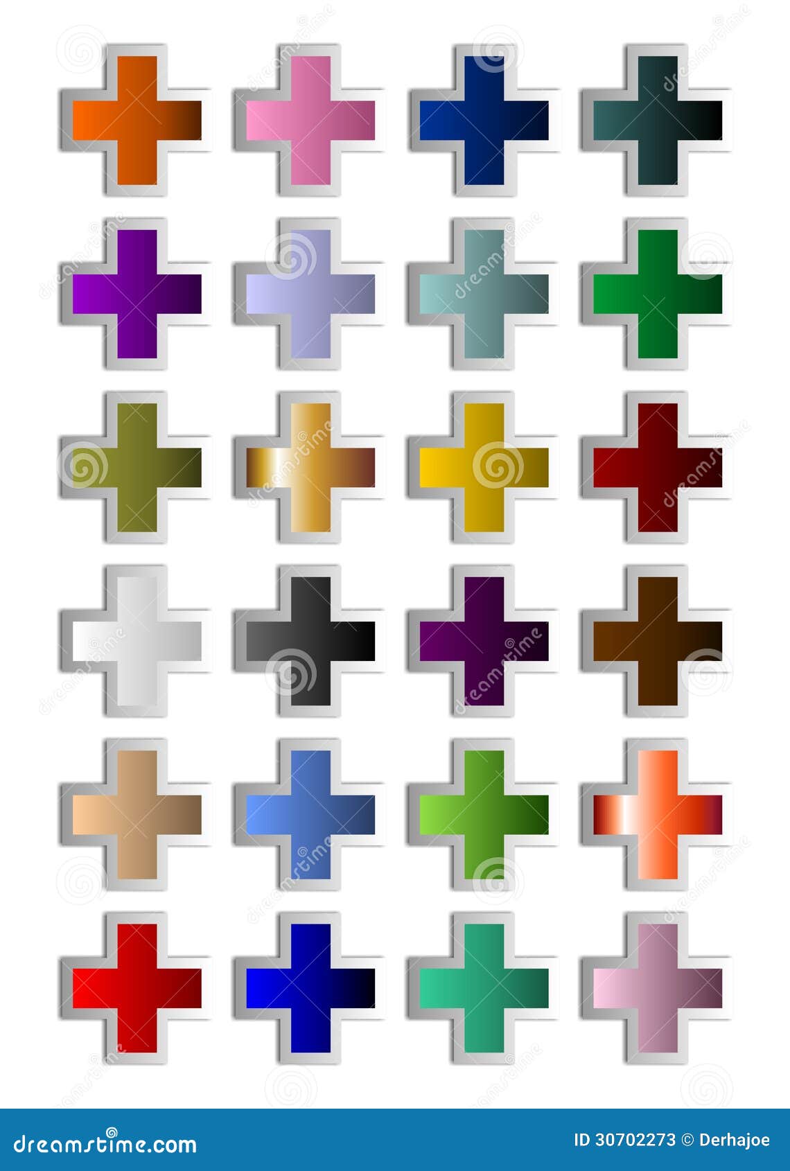 Cruces coloridas stock de ilustración. Ilustración de cruz - 30702273